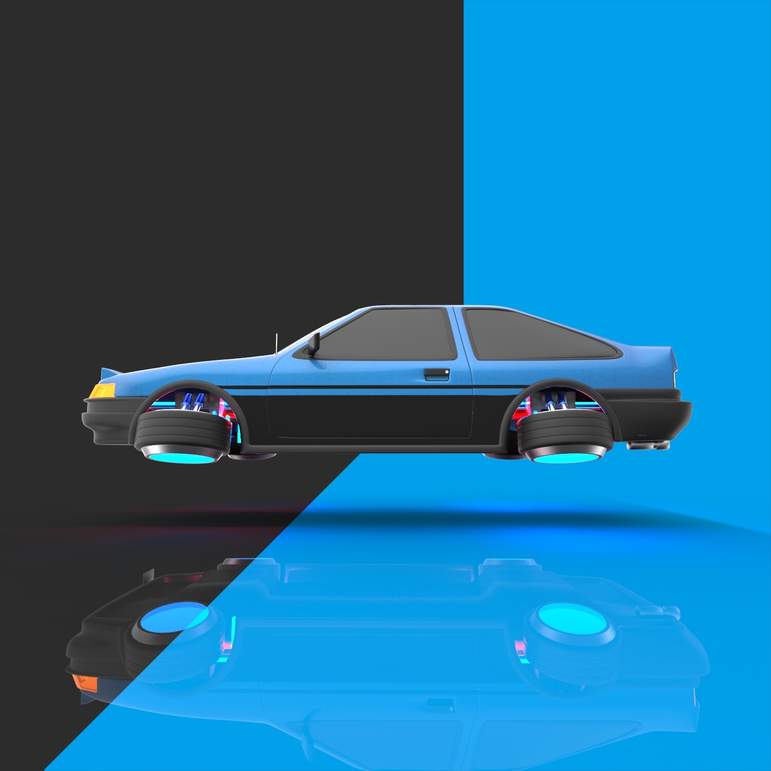 ArtStation - Sci-Fi AE86 Vehicle