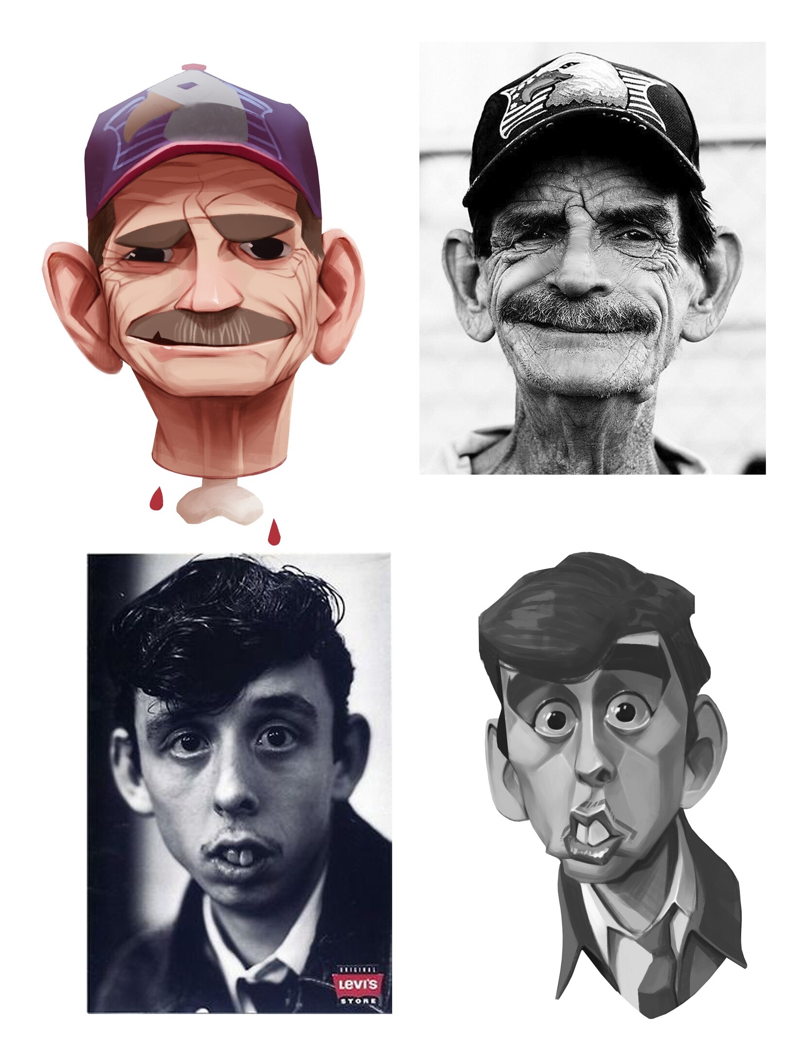 ArtStation - study on silly faces