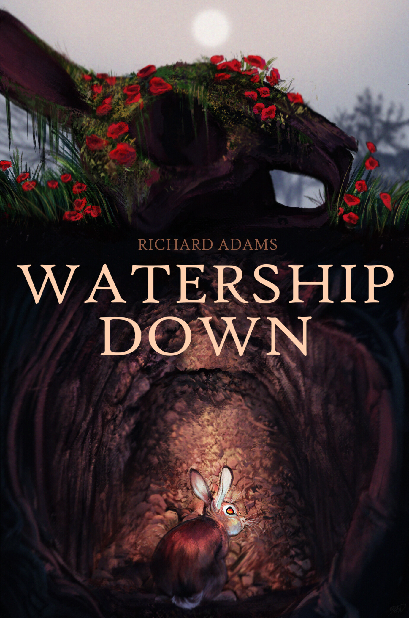 ArtStation - Watership Down - Book Cover Illustration