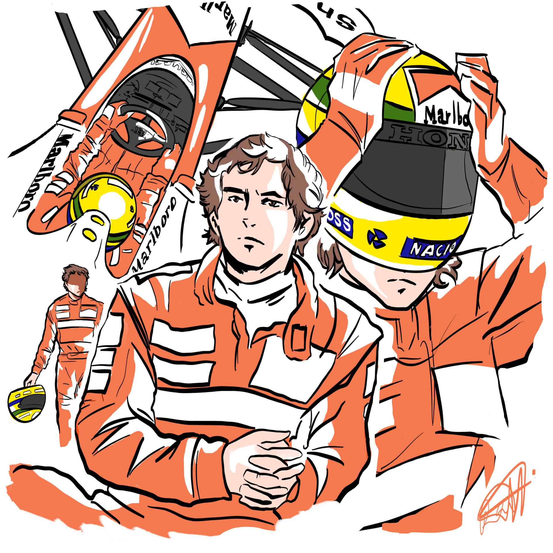 ArtStation - Ayrton Senna - Moments