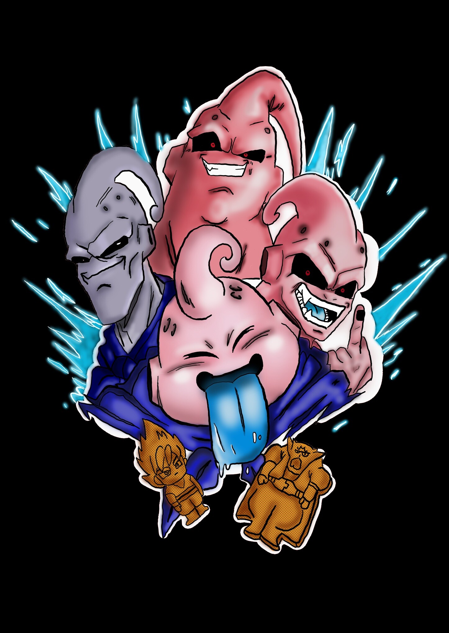 ArtStation - The 4 forms of the Monster Buu
