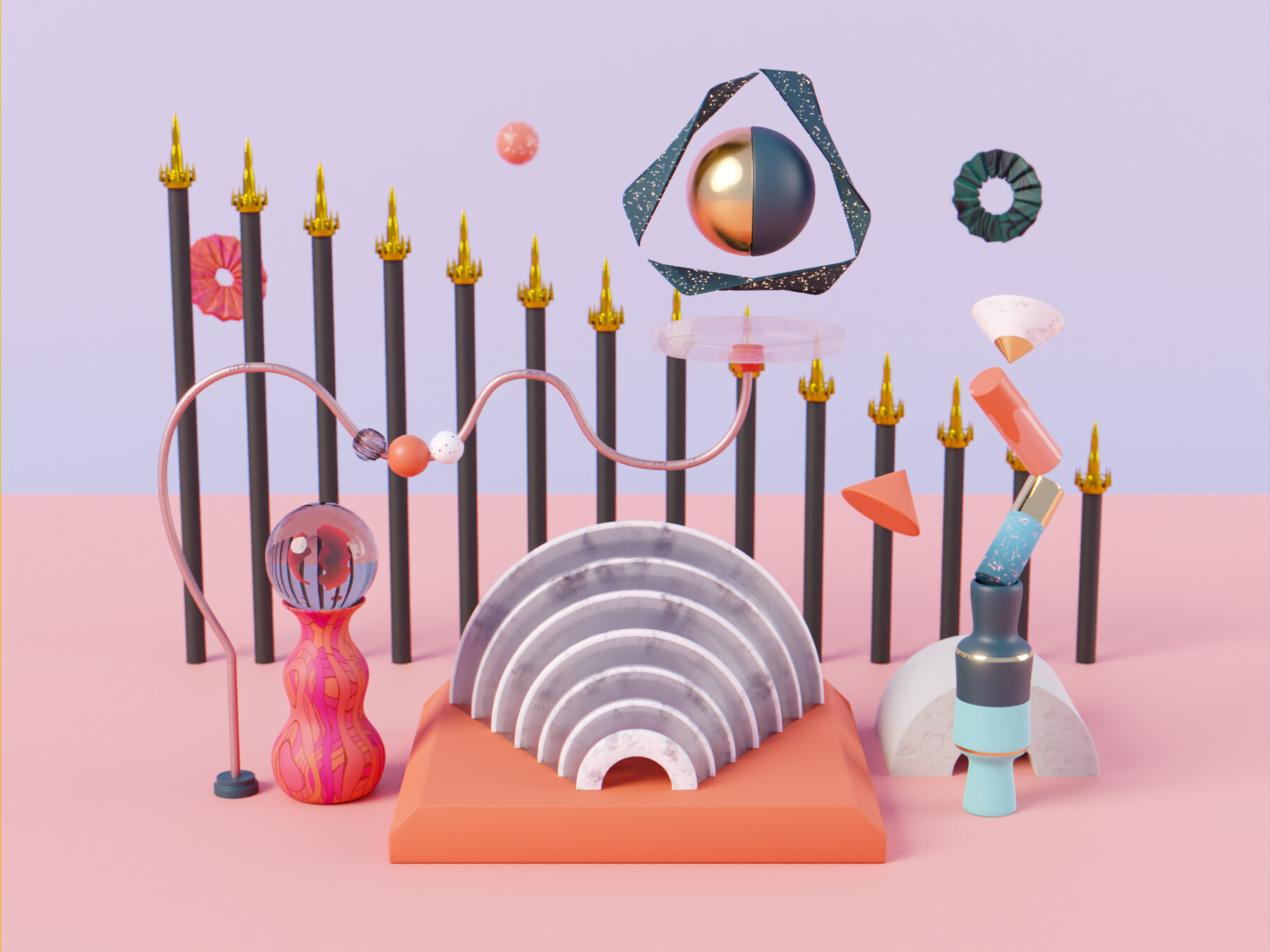 ArtStation - Abstract minimalistic scene