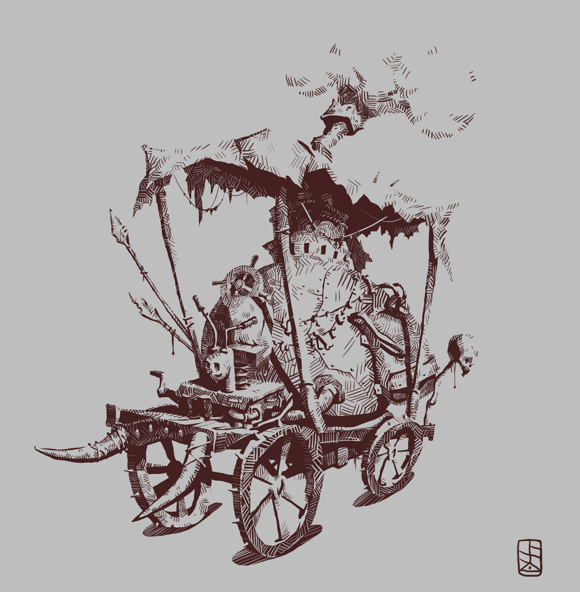 ArtStation - Wild dieselpunk steam powered transport