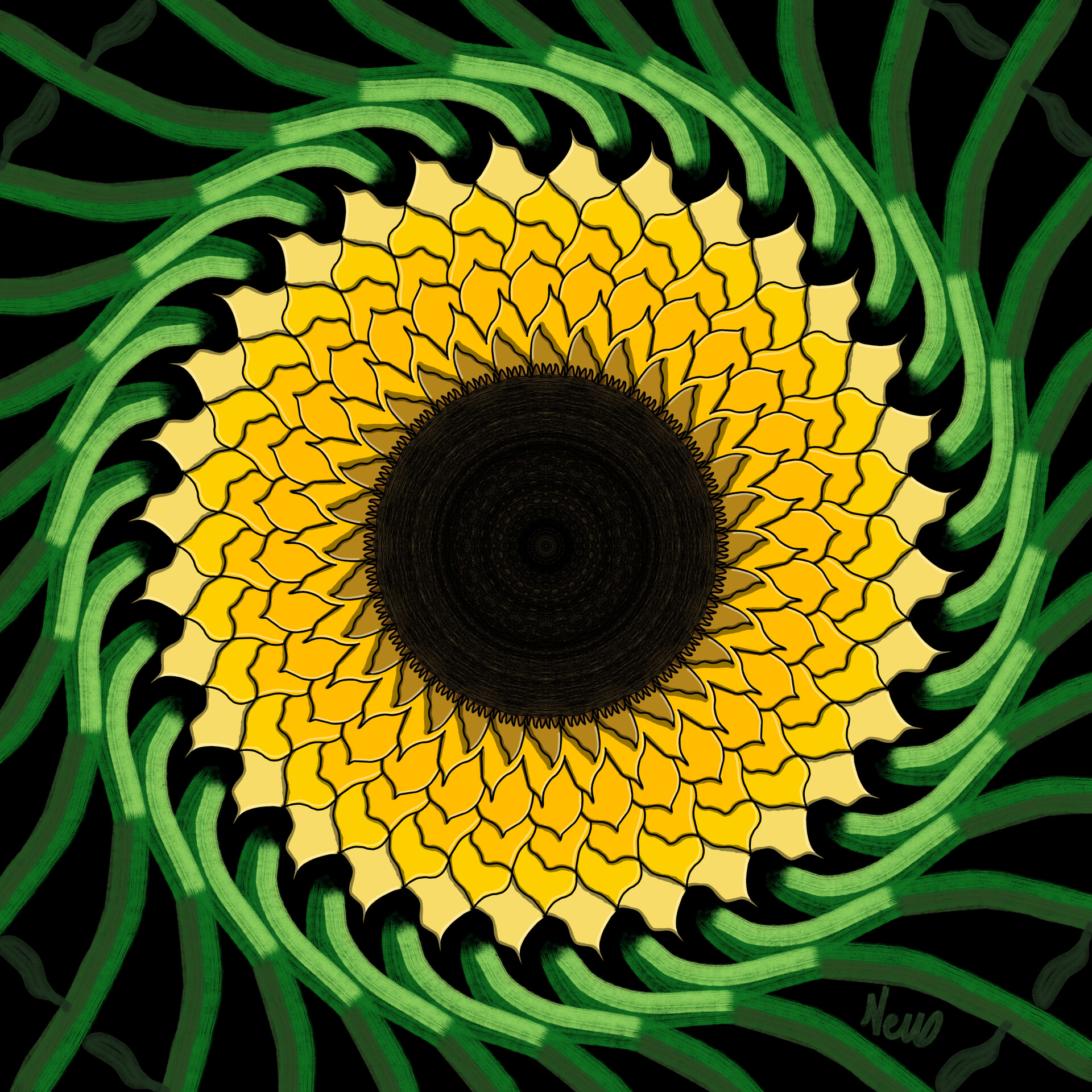 ArtStation - Radial Sunflower S