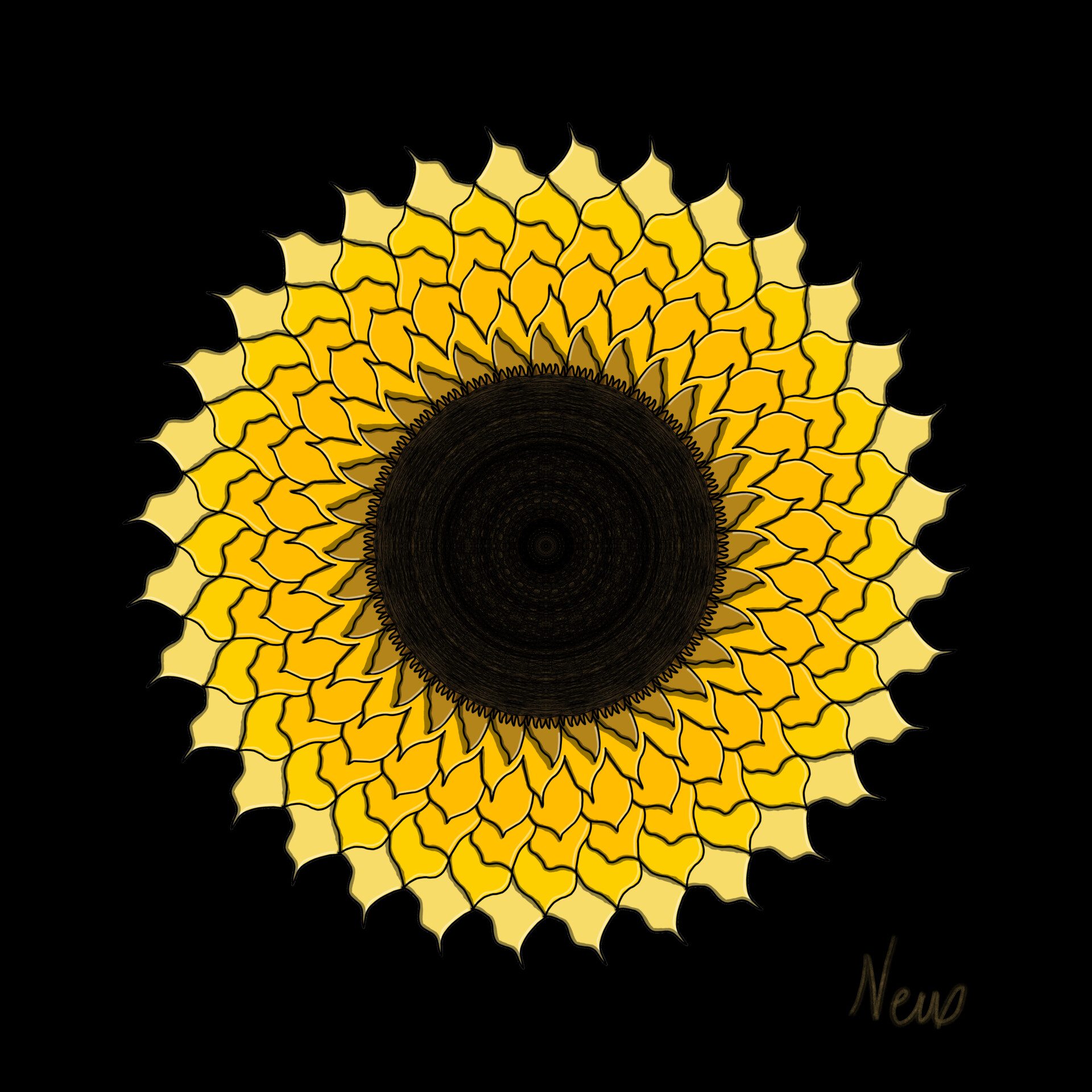 ArtStation - Radial Sunflower