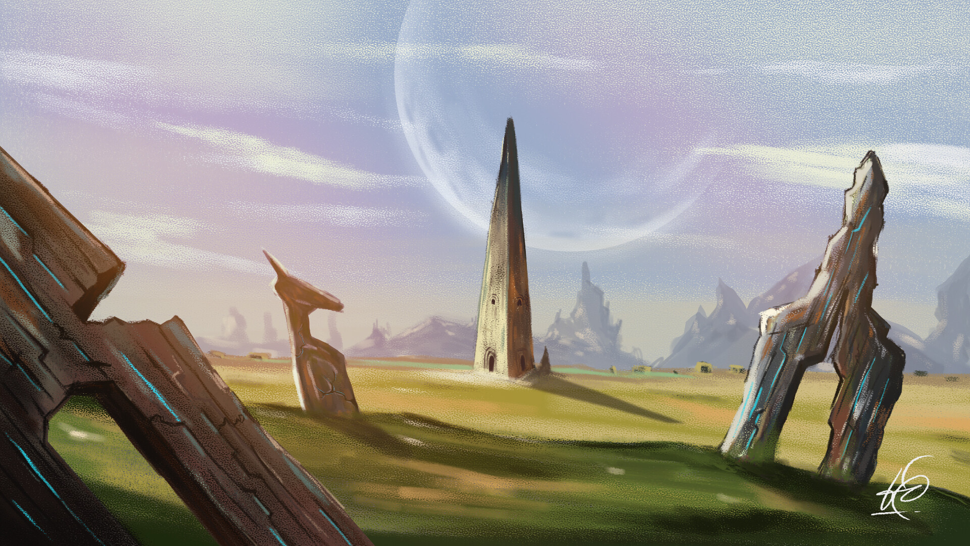 ArtStation - Concept Landscape Drawing