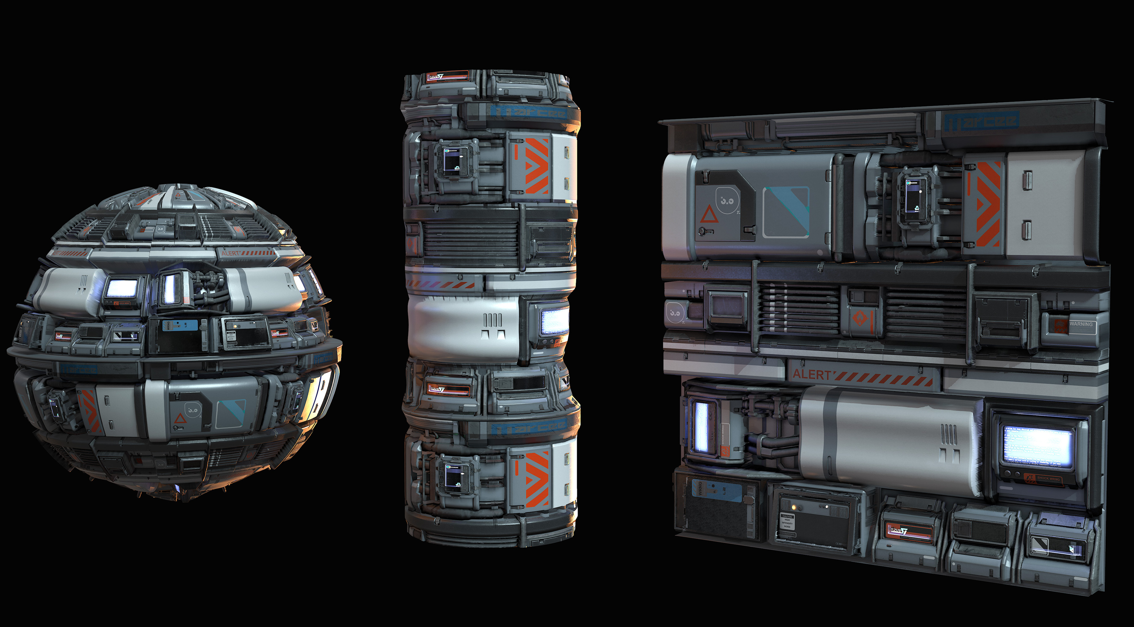 Tyler Smith - Sci Fi Hard Surface Materials Trim Sheet