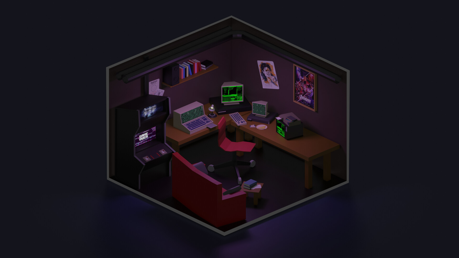 ArtStation - Hacker's Room