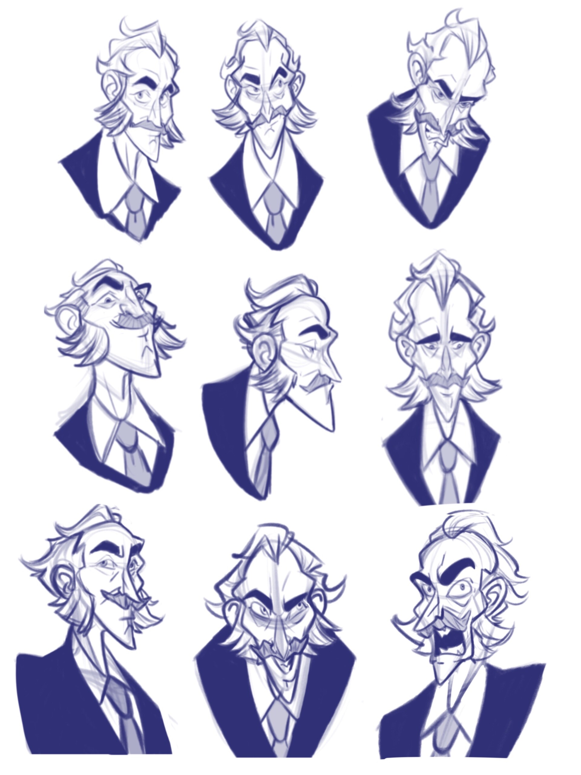 ArtStation - Further character expression sheets