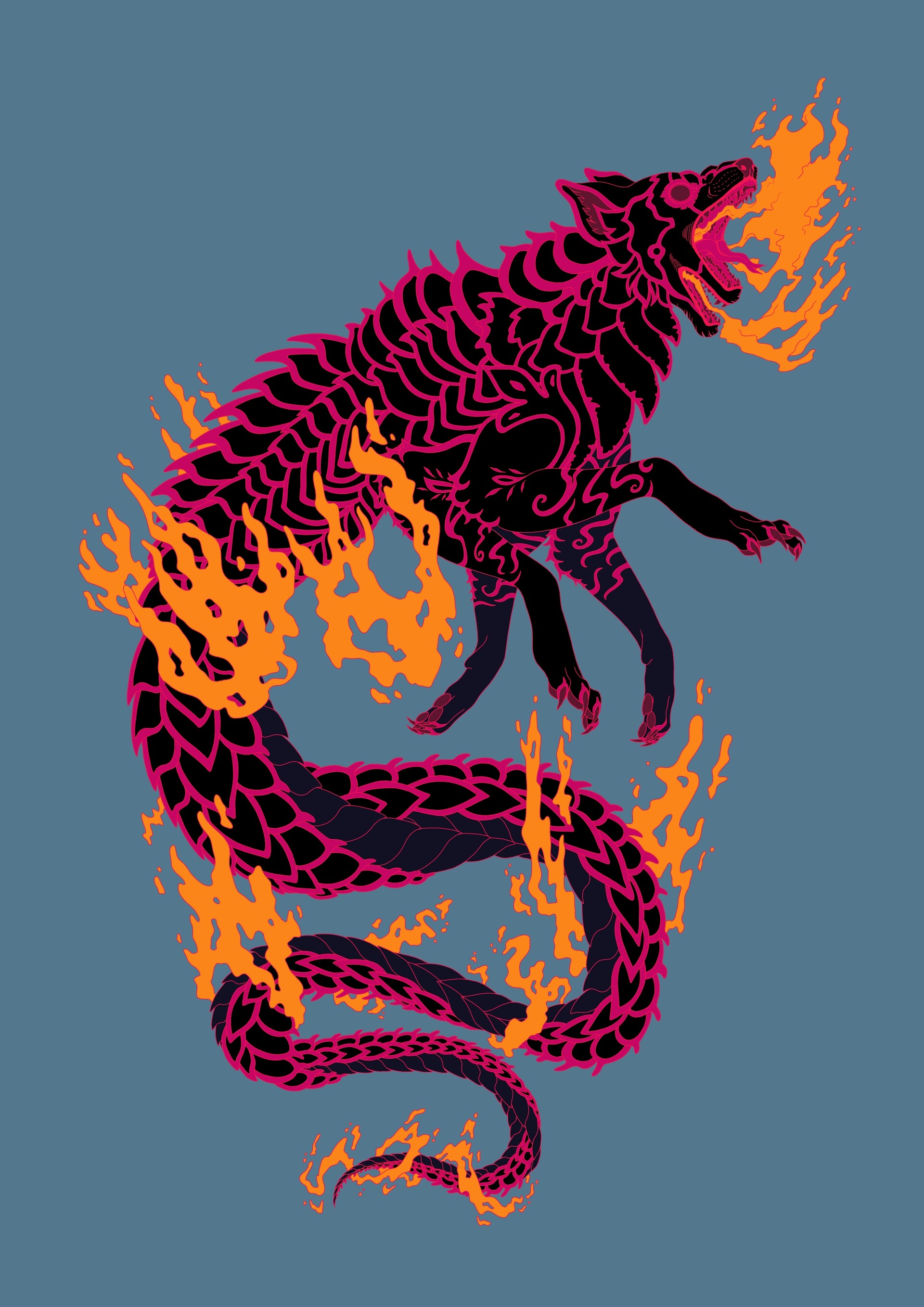 half dragon half wolf