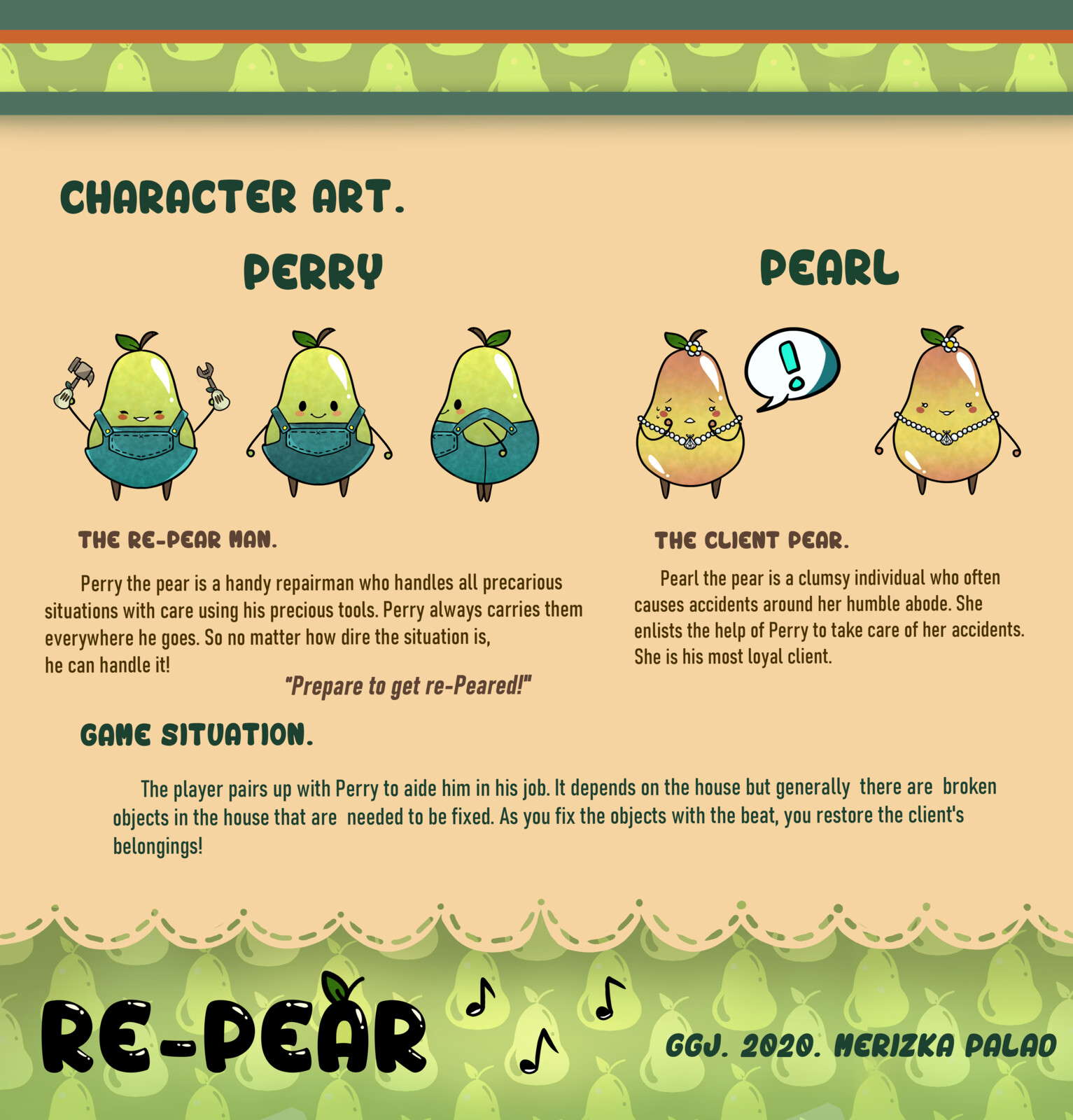 Merizka Palad - Re-Pear Game Art |GGJ 2020