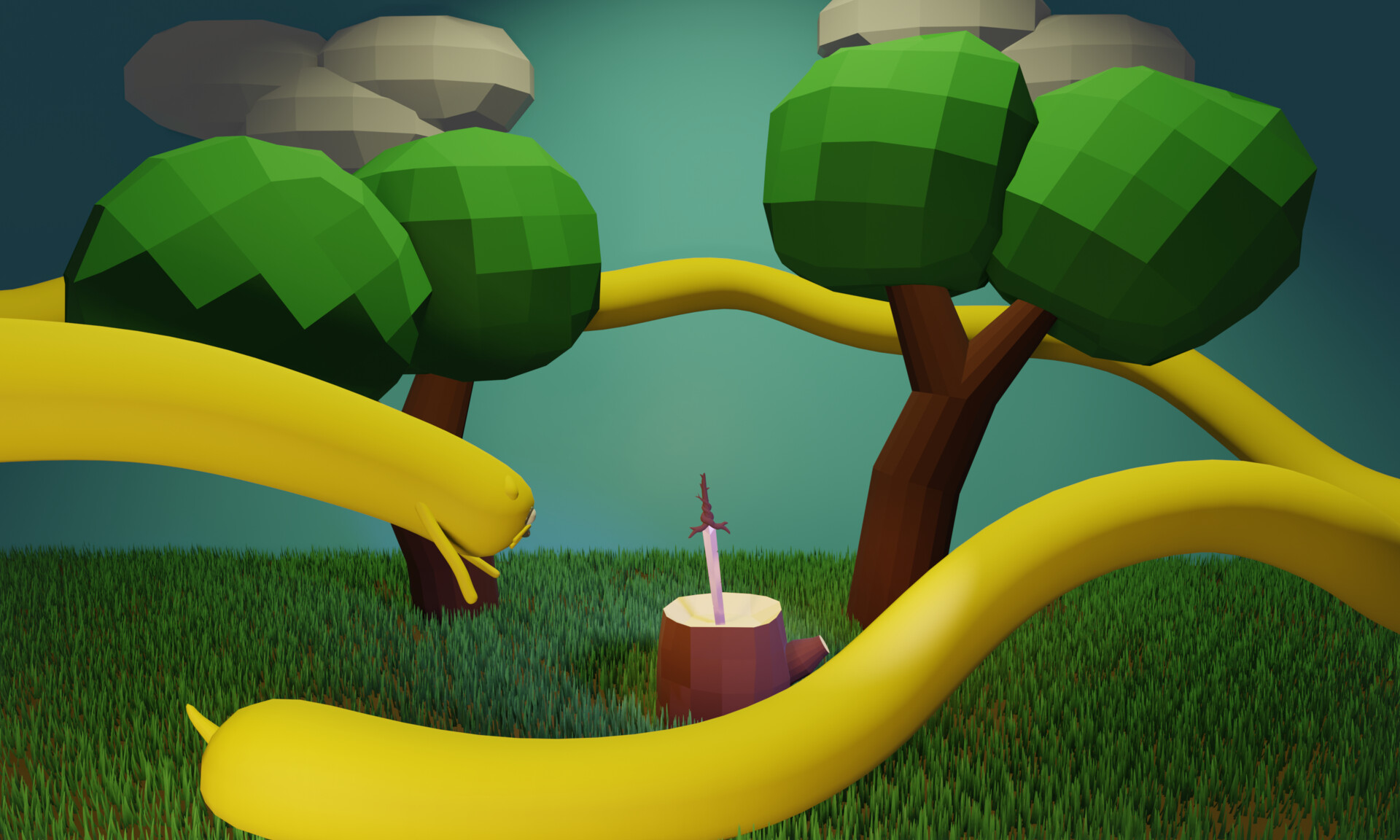 ArtStation - Adventure time low poly scene