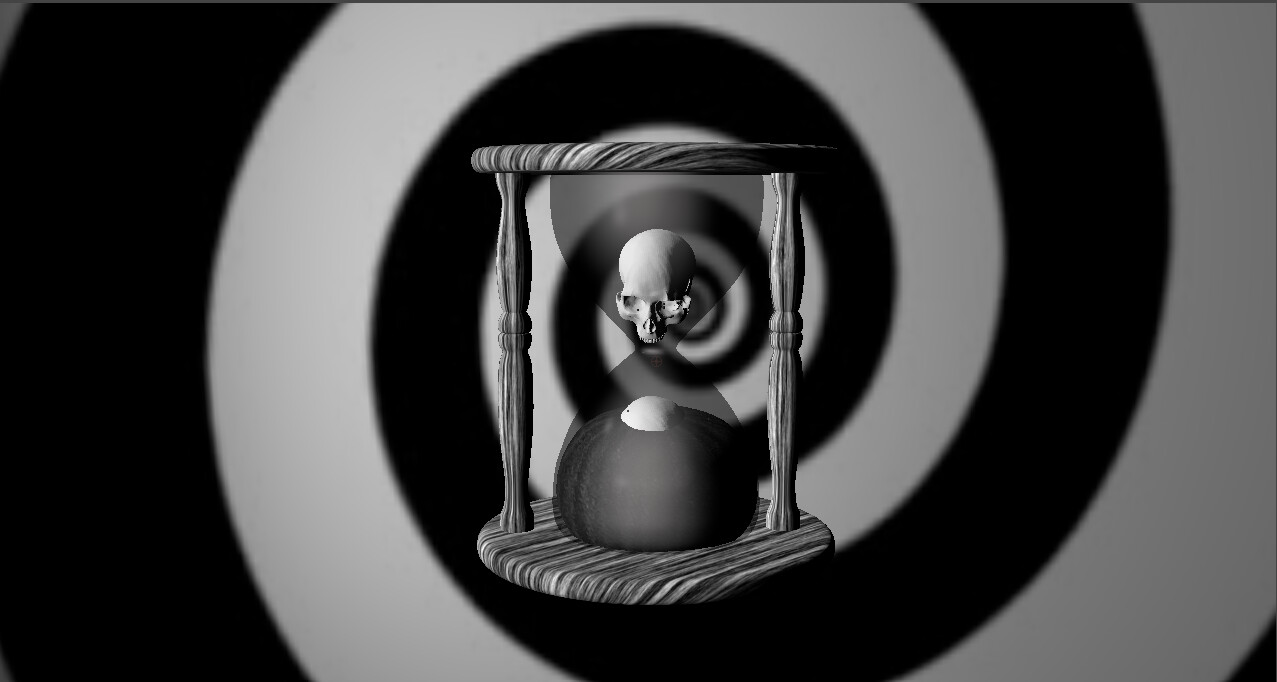 ArtStation - Unus Annus Hourglass / skull with horns