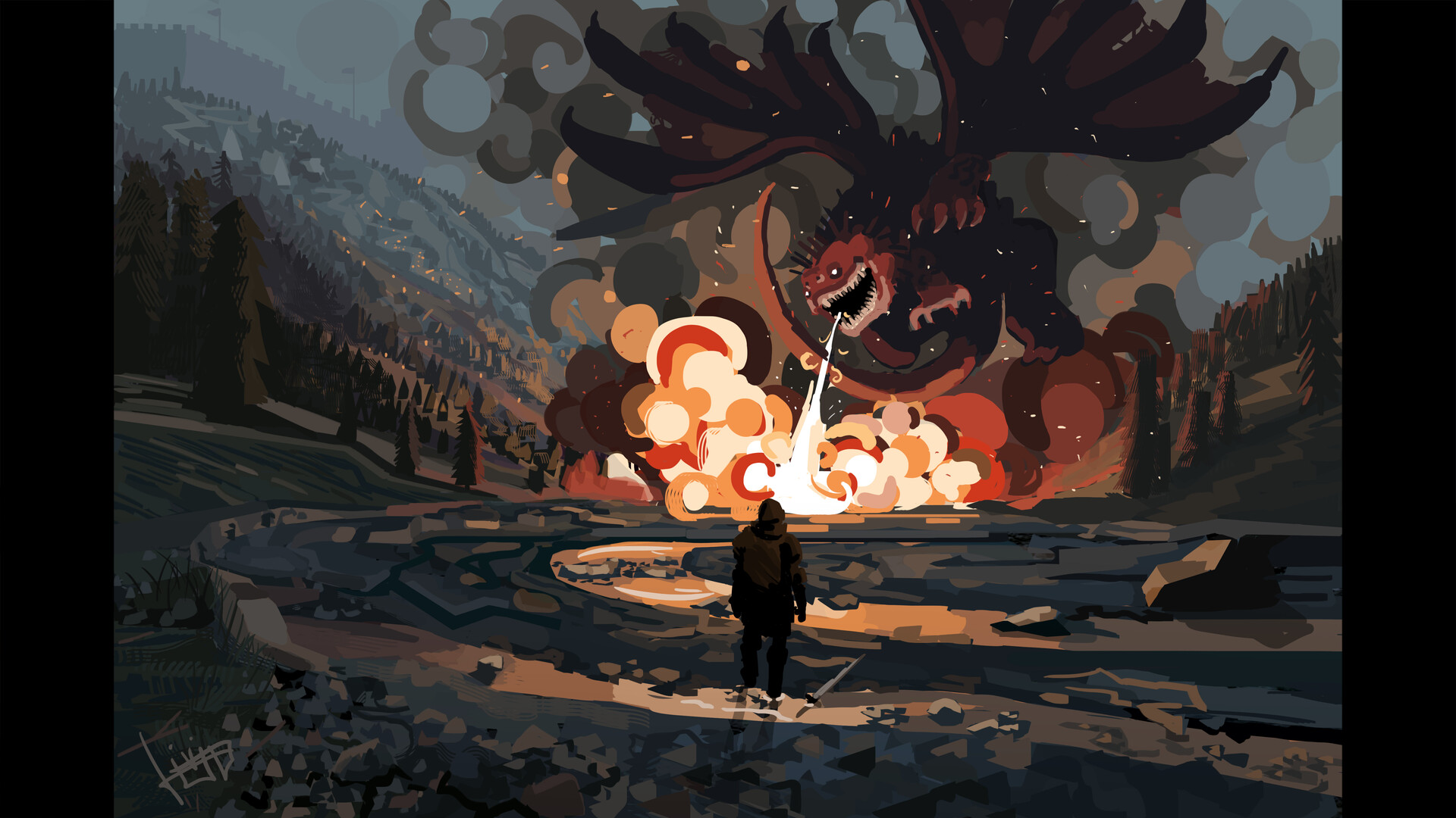 ArtStation - DRAGON'S ATTACK