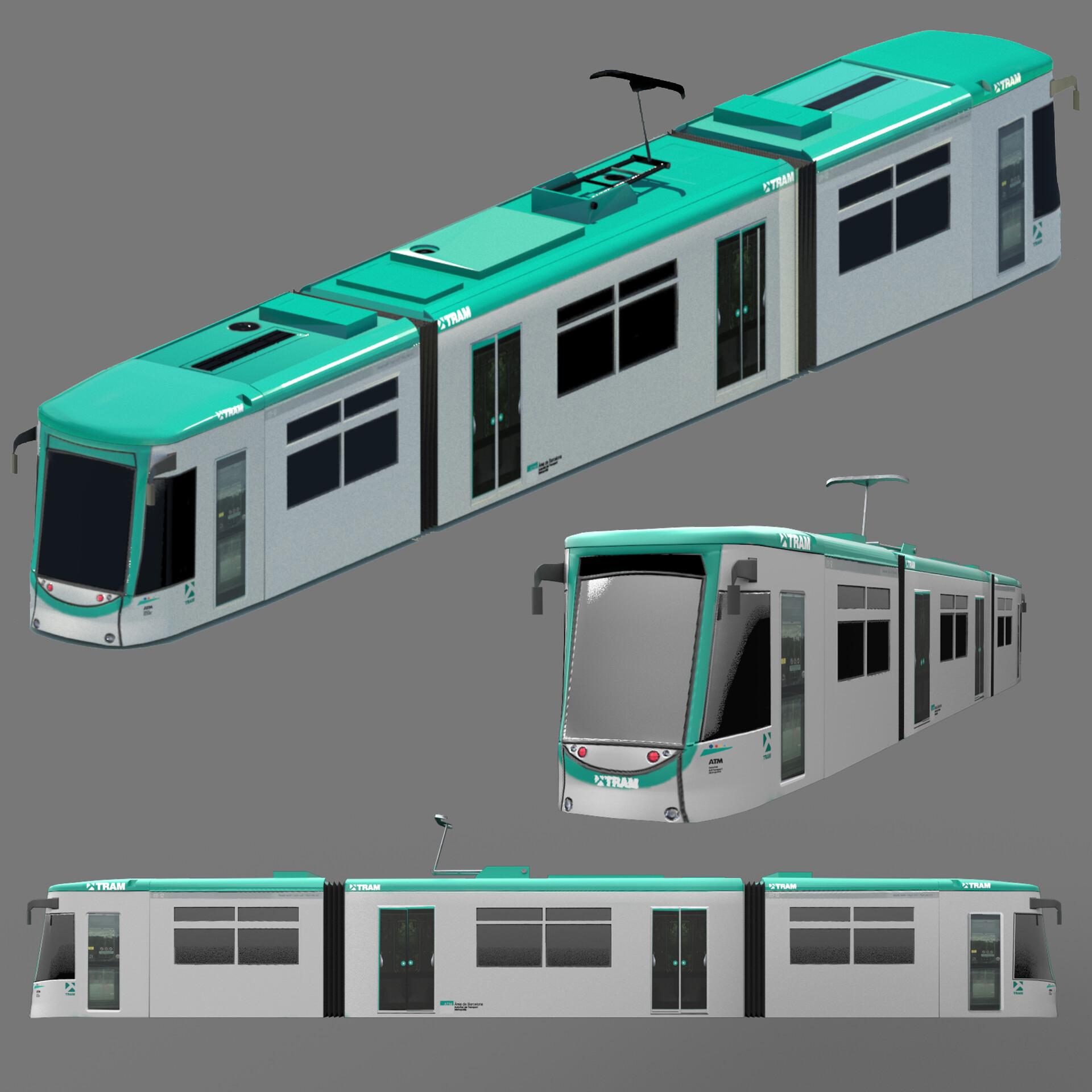 ArtStation - Tram/Trolley Car TRAMBAIX