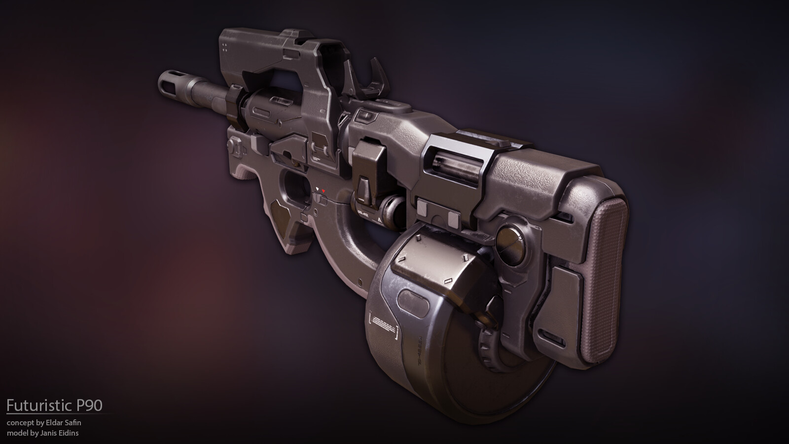 Janis Eidins - Futuristic P90 (game ready model)