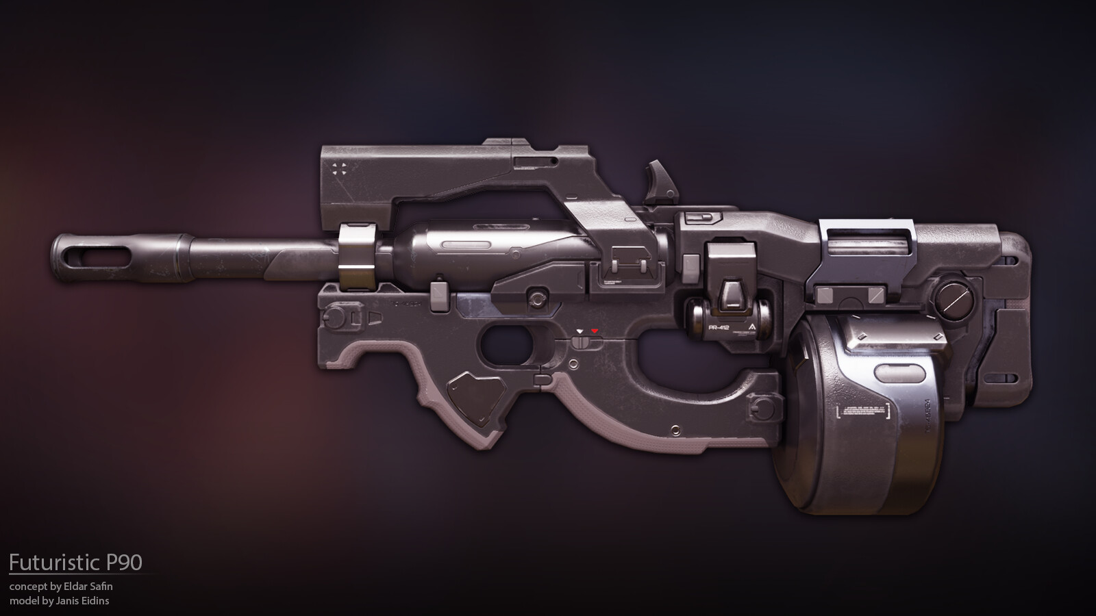 Janis Eidins - Futuristic P90 (game ready model)