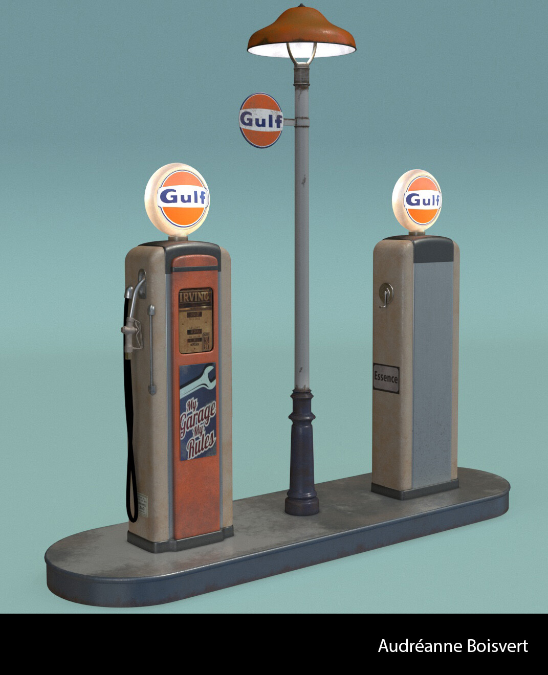 ArtStation - Gaz pump texturing and lighting