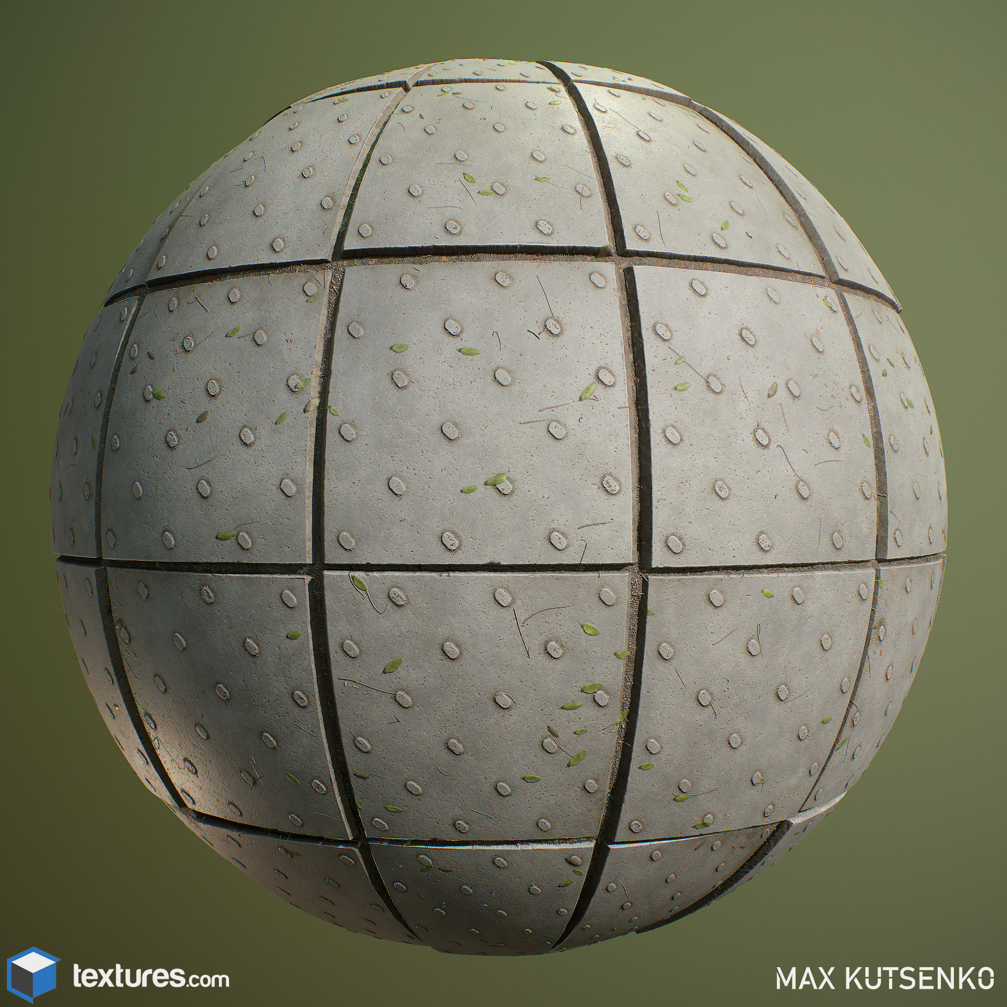 Max Kutsenko - Square concrete stamp