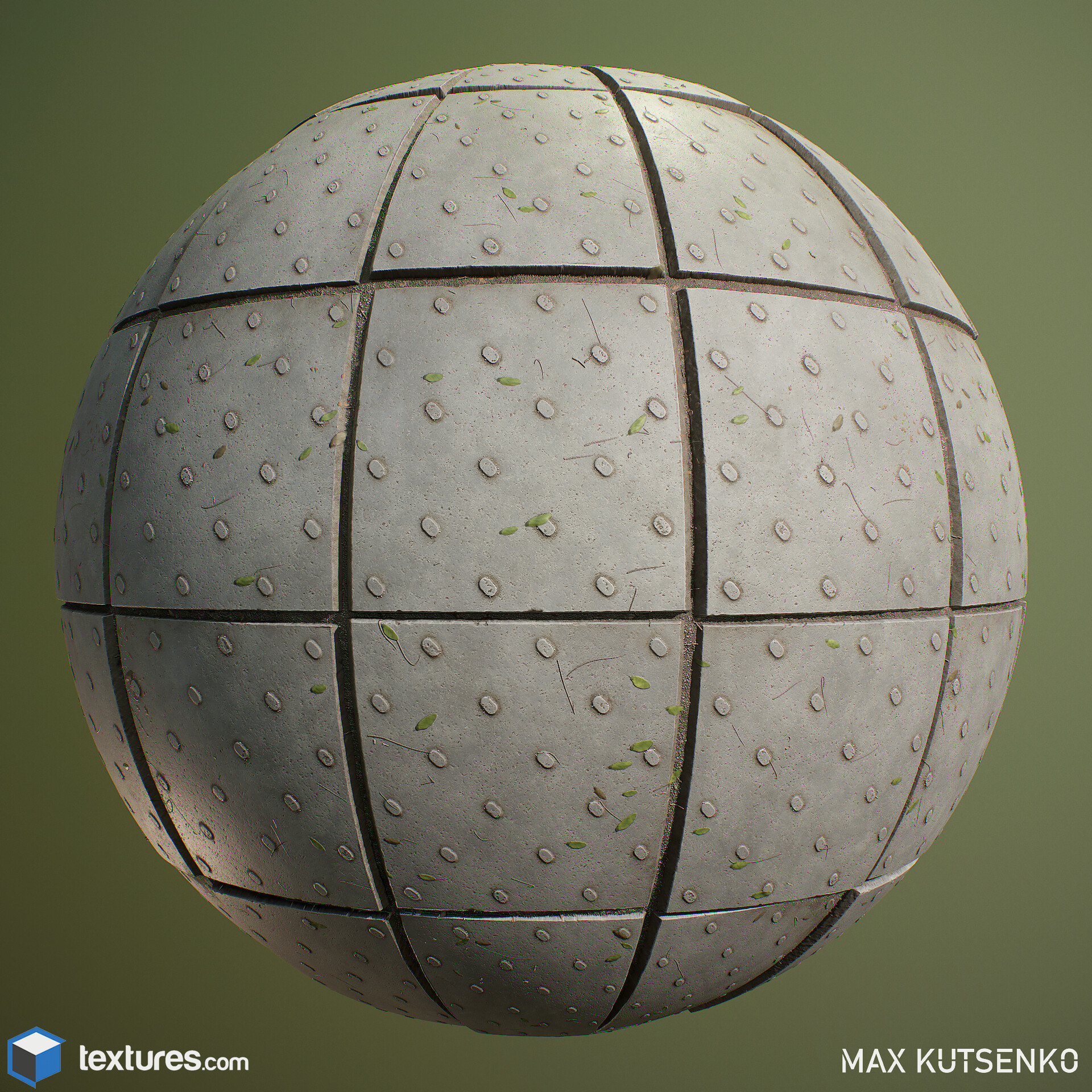 Max Kutsenko - Square concrete stamp