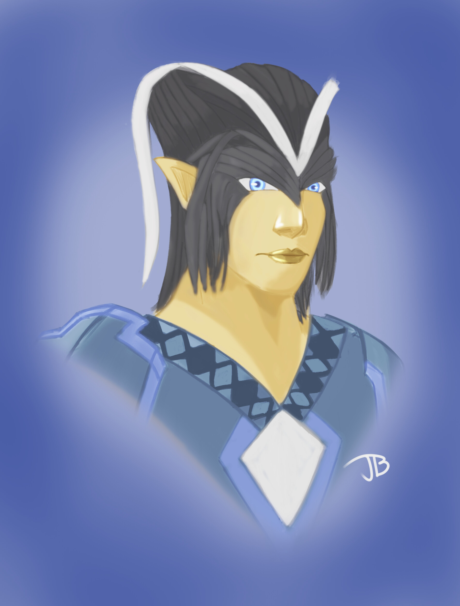 ArtStation - OC Character: The Falcon Mystic King Ravaen Adevok