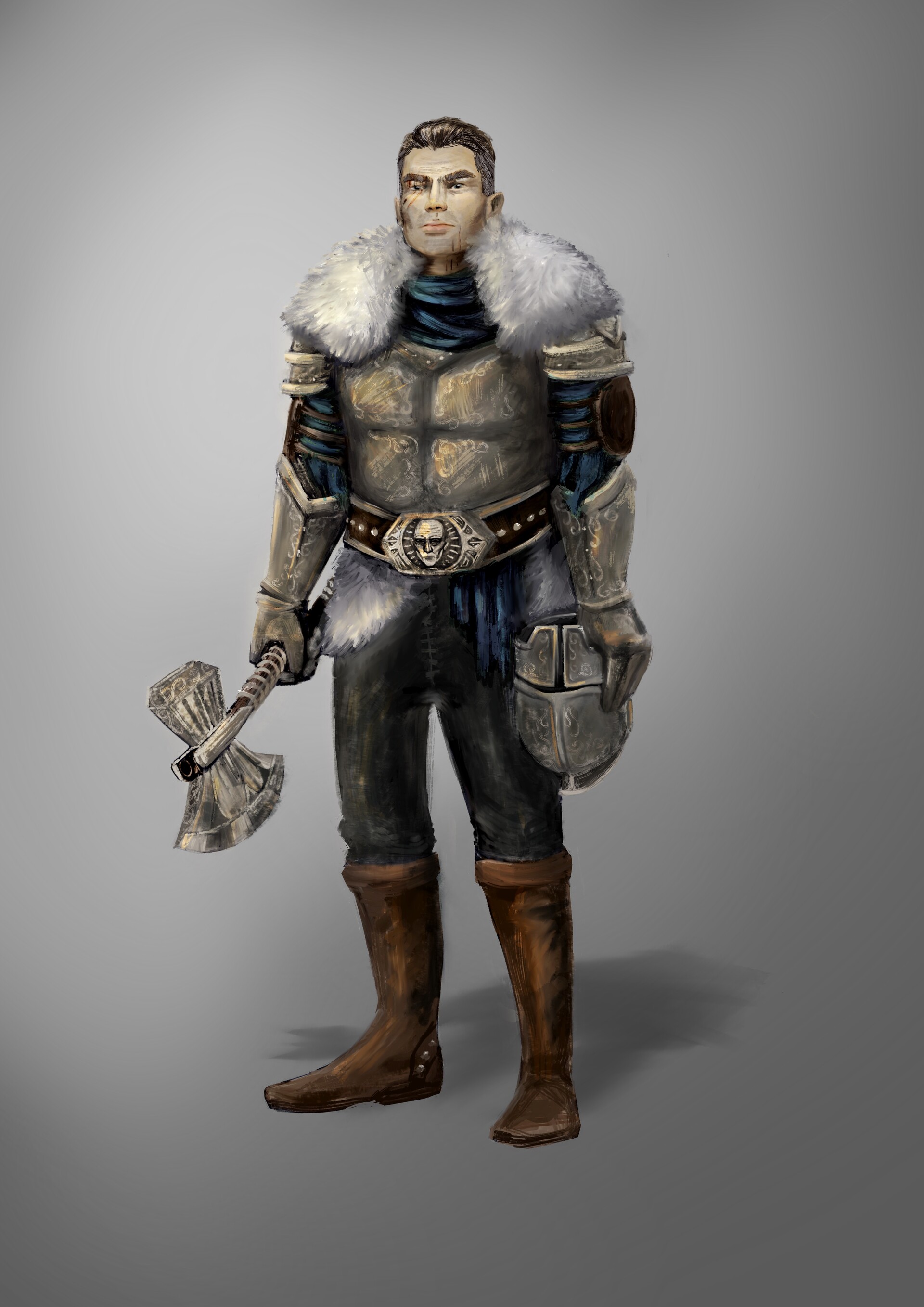 ArtStation - Character Practice (referencing Dark Souls II & Thor)