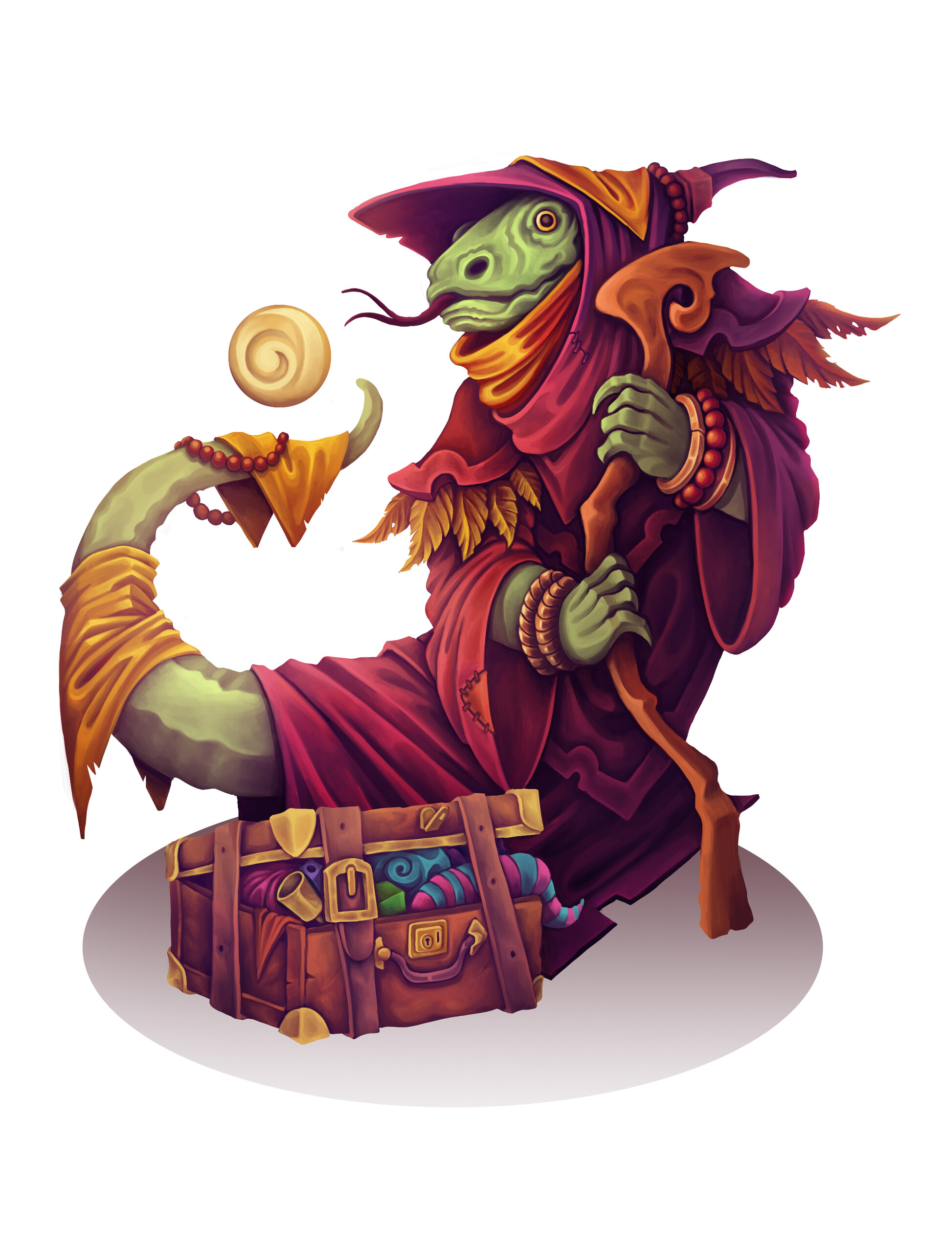 ArtStation - casual lizard wizard