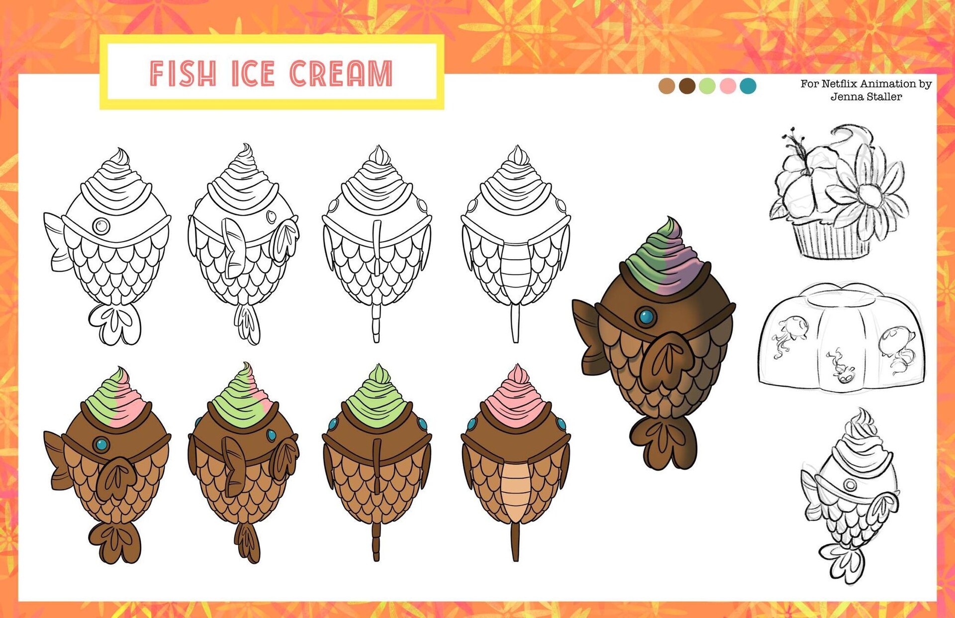 ArtStation - Fish Icecream cone - Lunchbox