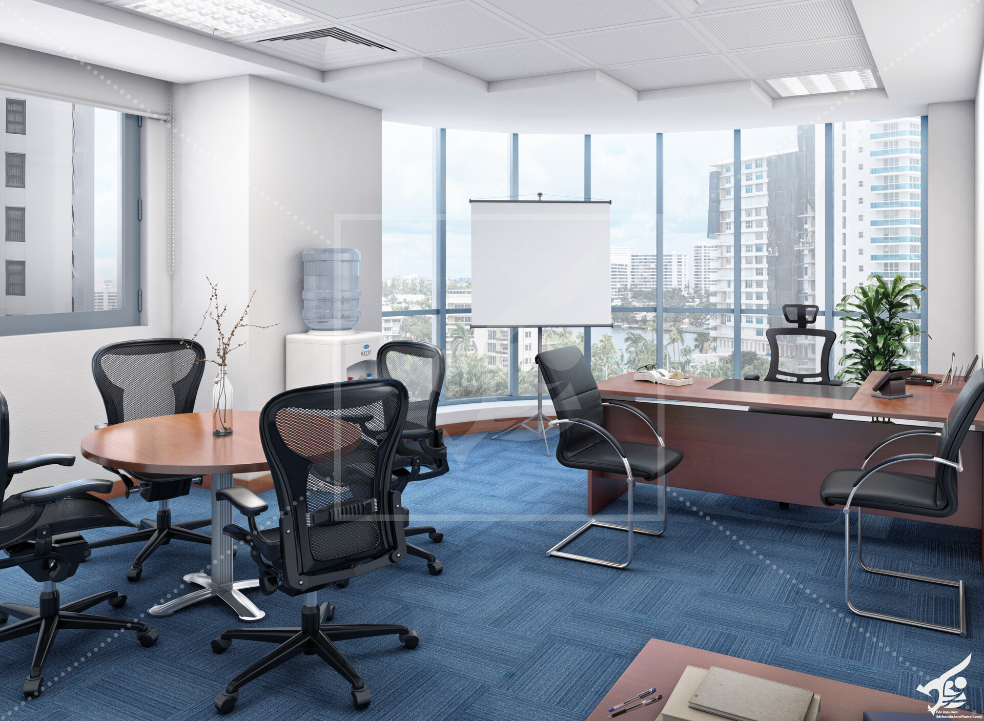 ArtStation - Interior Architectural Rendering: OFFICE VIEW
