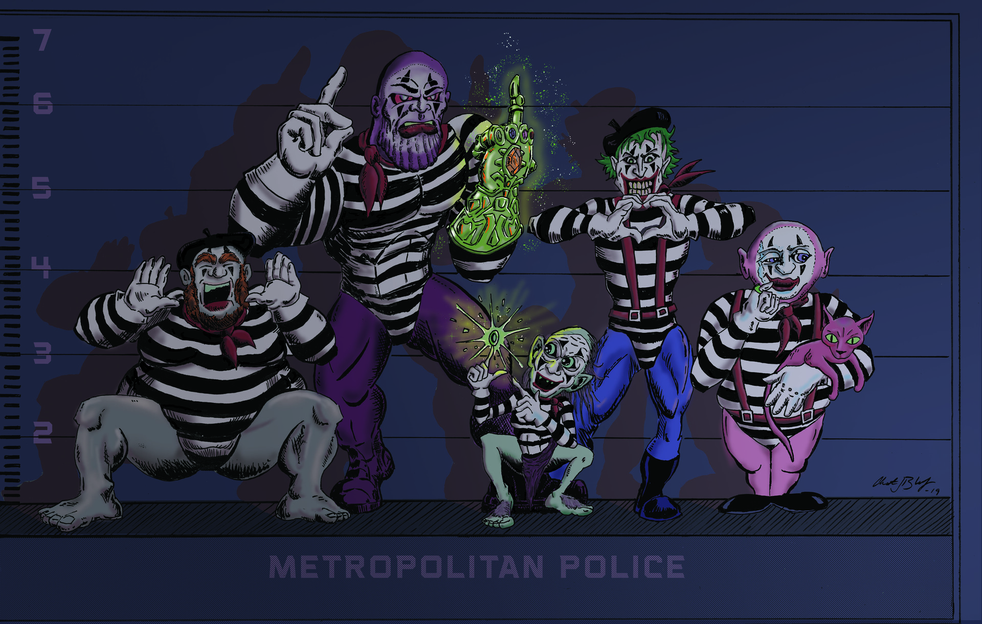 ArtStation - Villainous Mime Police Lineup