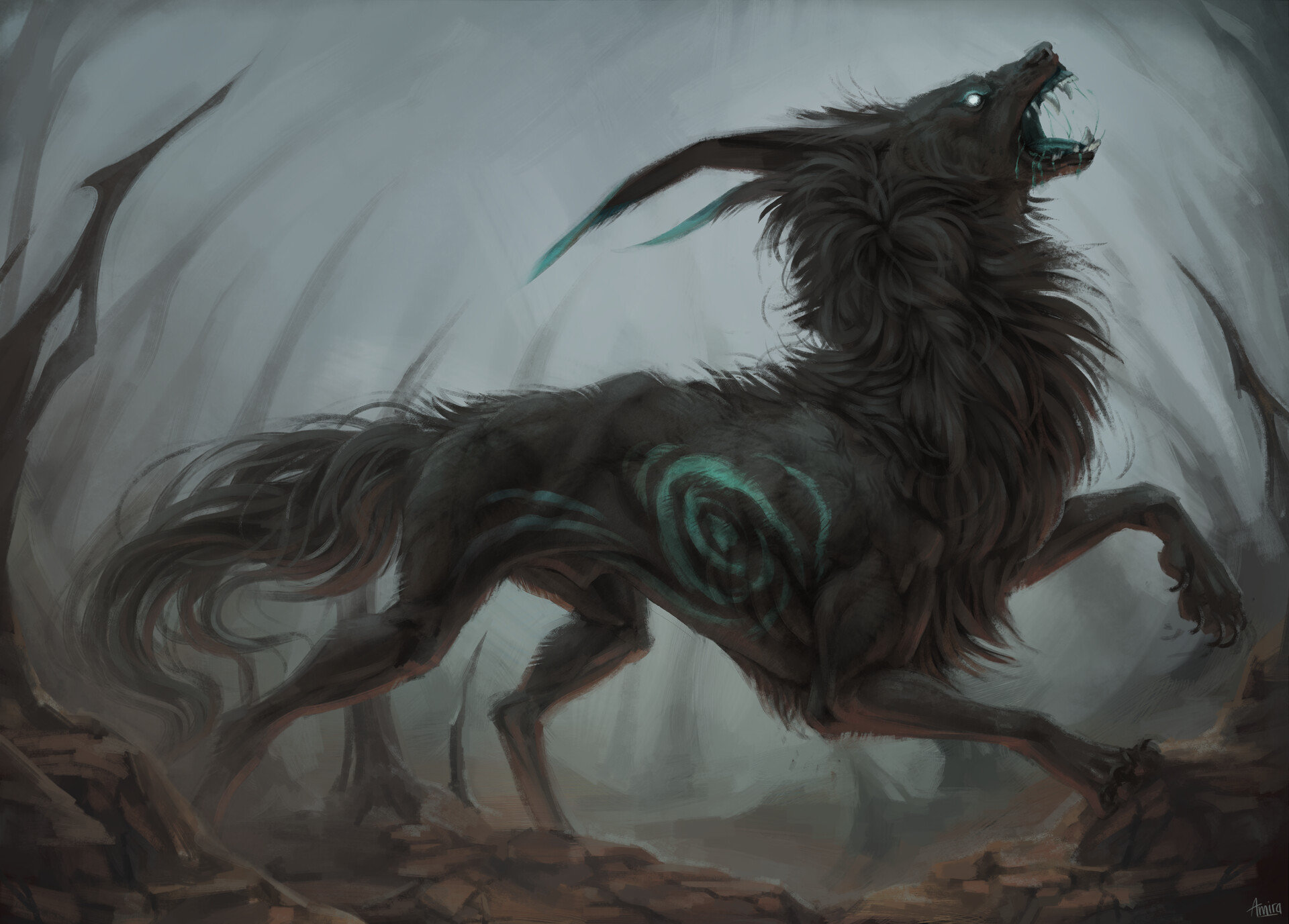 ArtStation - Demon in the fog