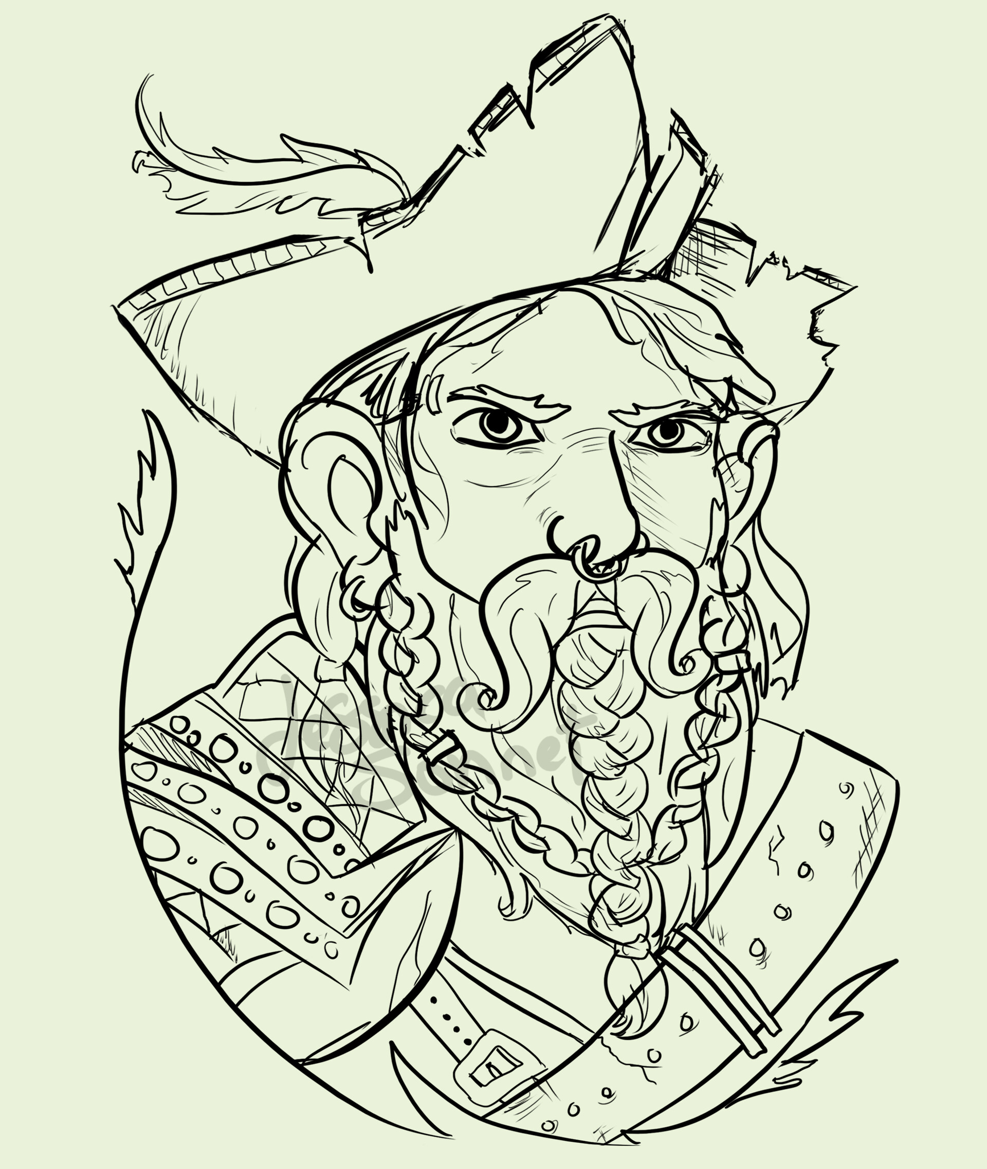 ArtStation - Dwarven Pirate