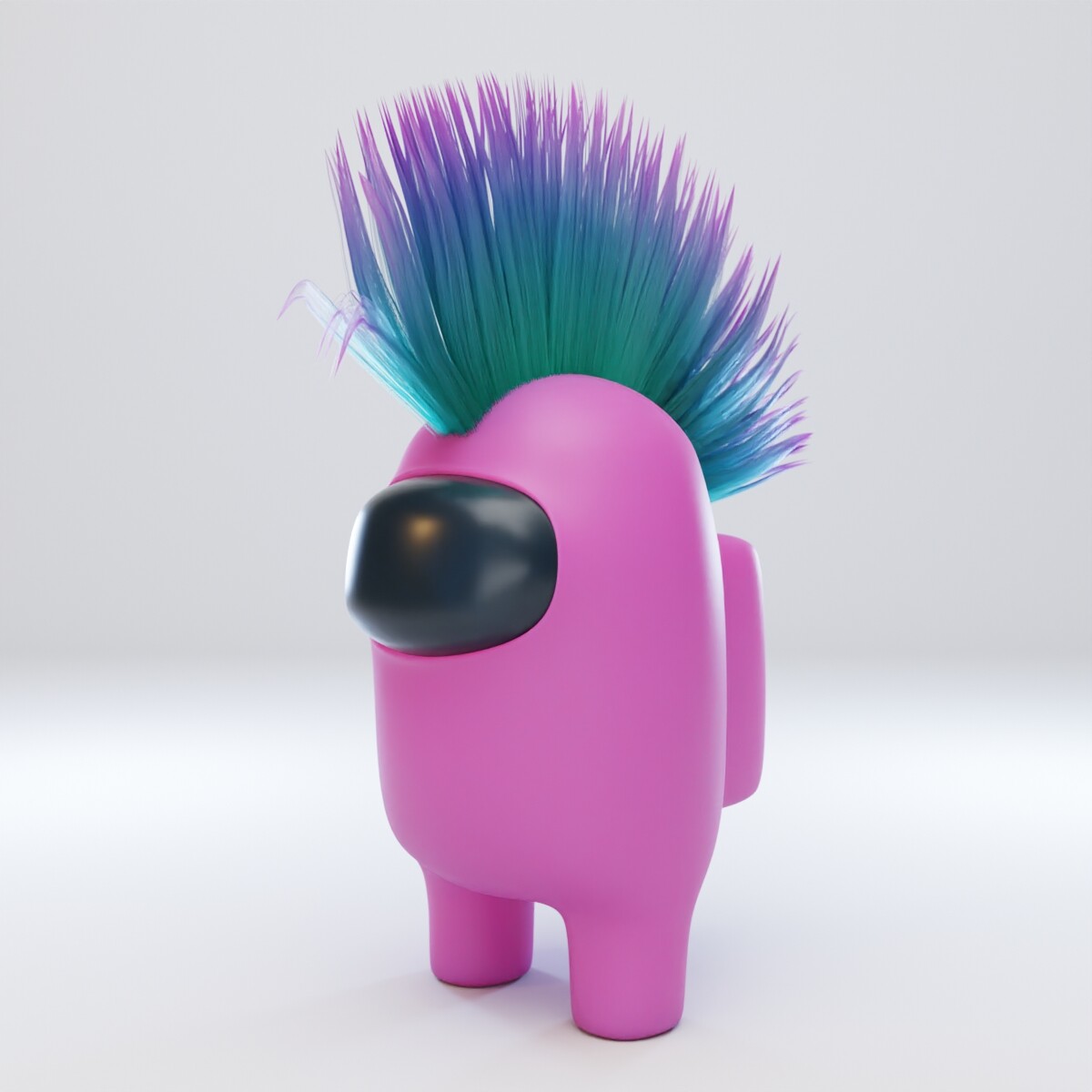 Cagatay Cetin - Among Us Mohawk Character 3D Model