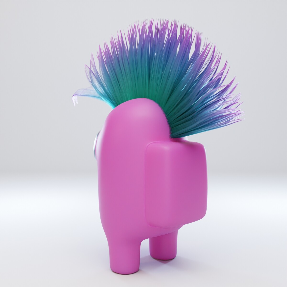 Cagatay Cetin - Among Us Mohawk Character 3D Model