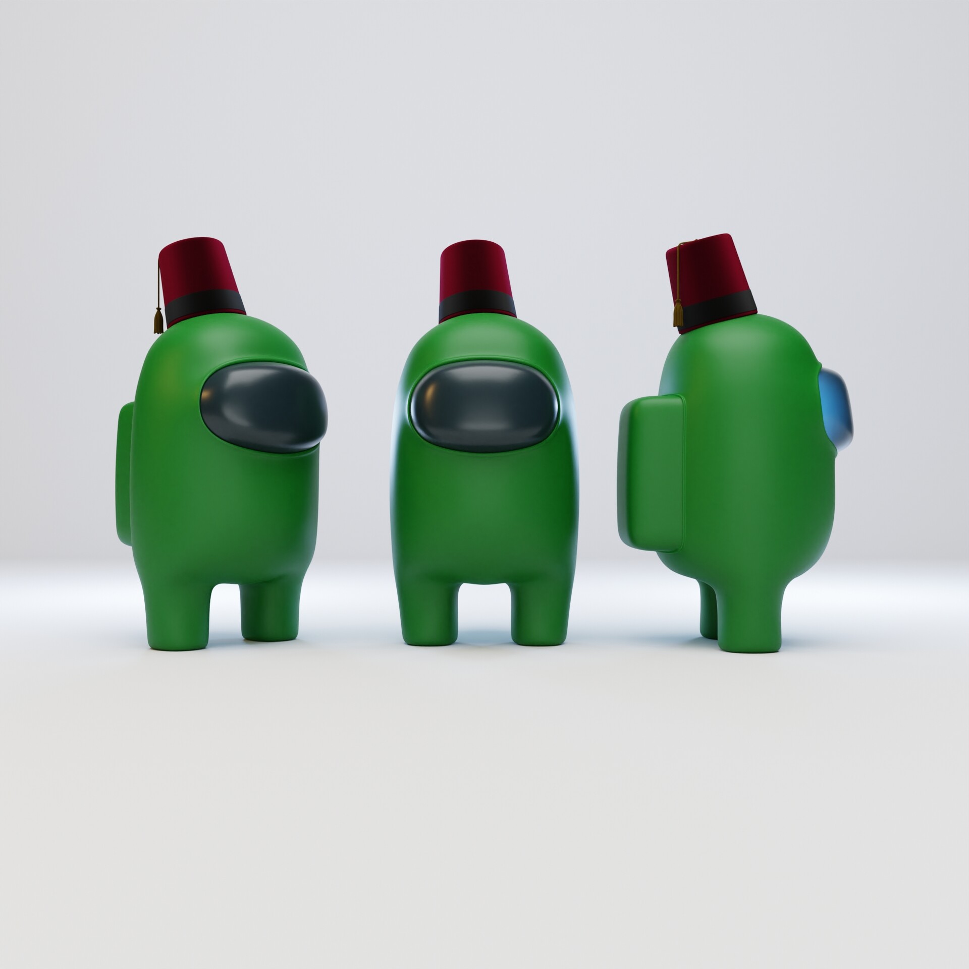 ArtStation - Among Us Fez Character 3D Model