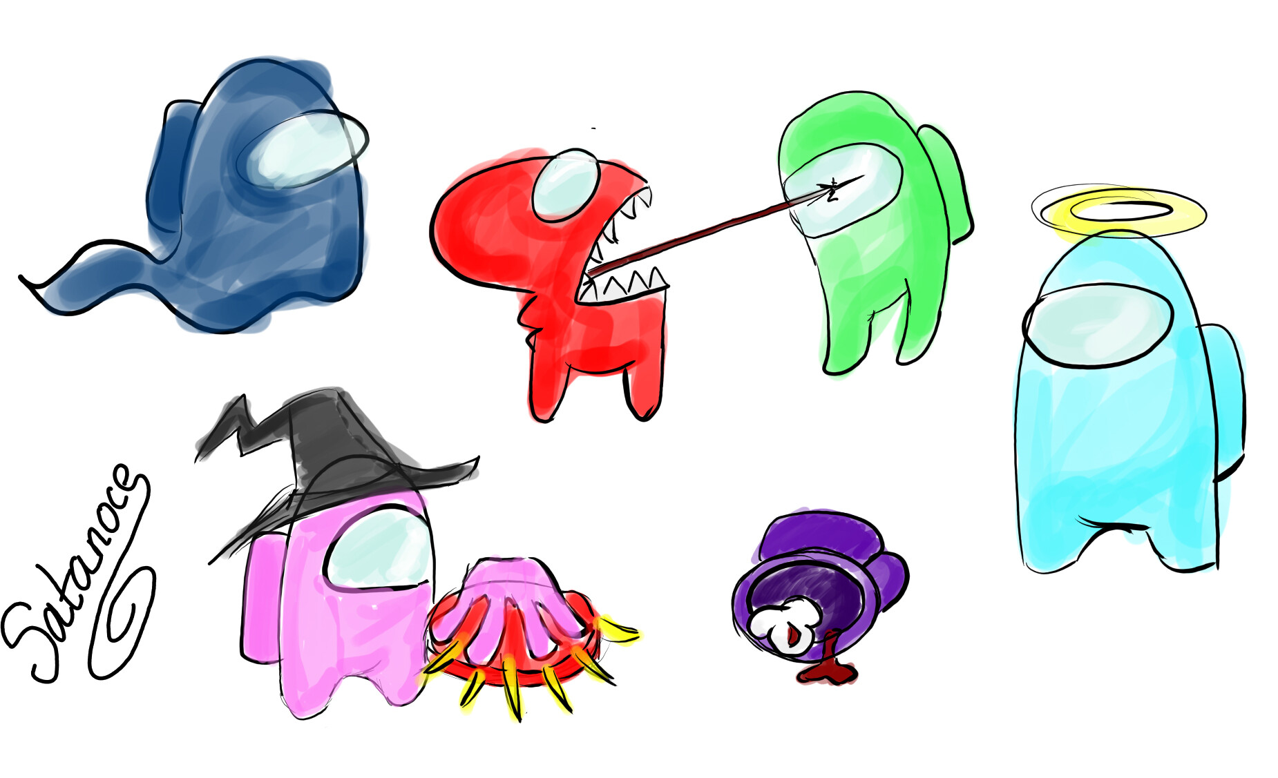 ArtStation - among us sketch