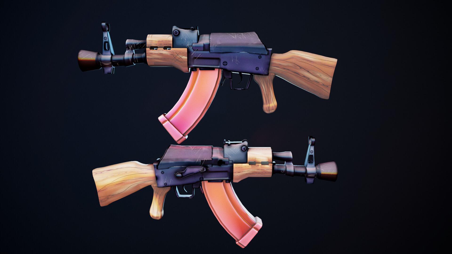ArtStation - Stylized AK Rifle