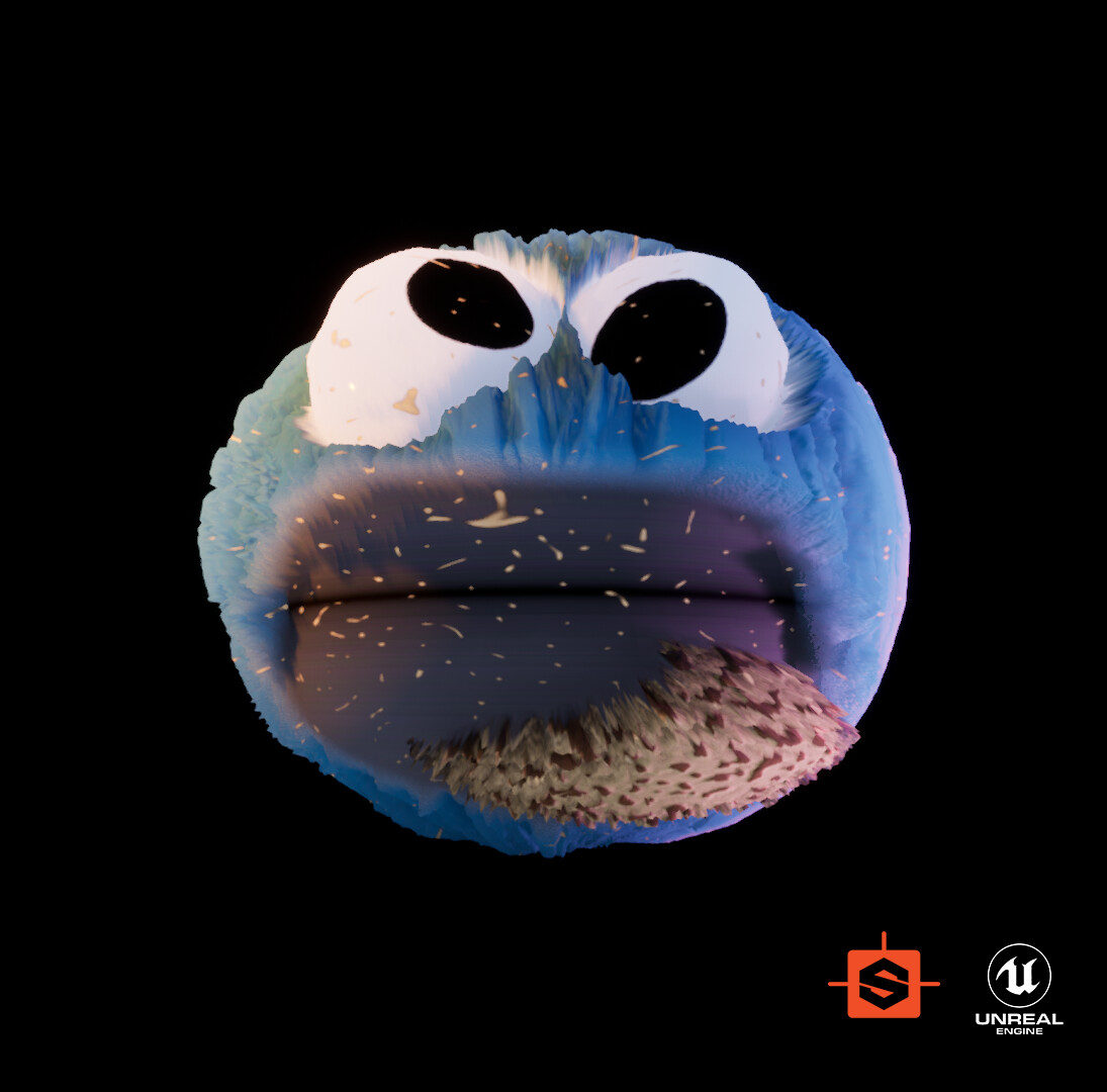 ArtStation - Cookie Monster Material (Nodevember) - Substance Designer