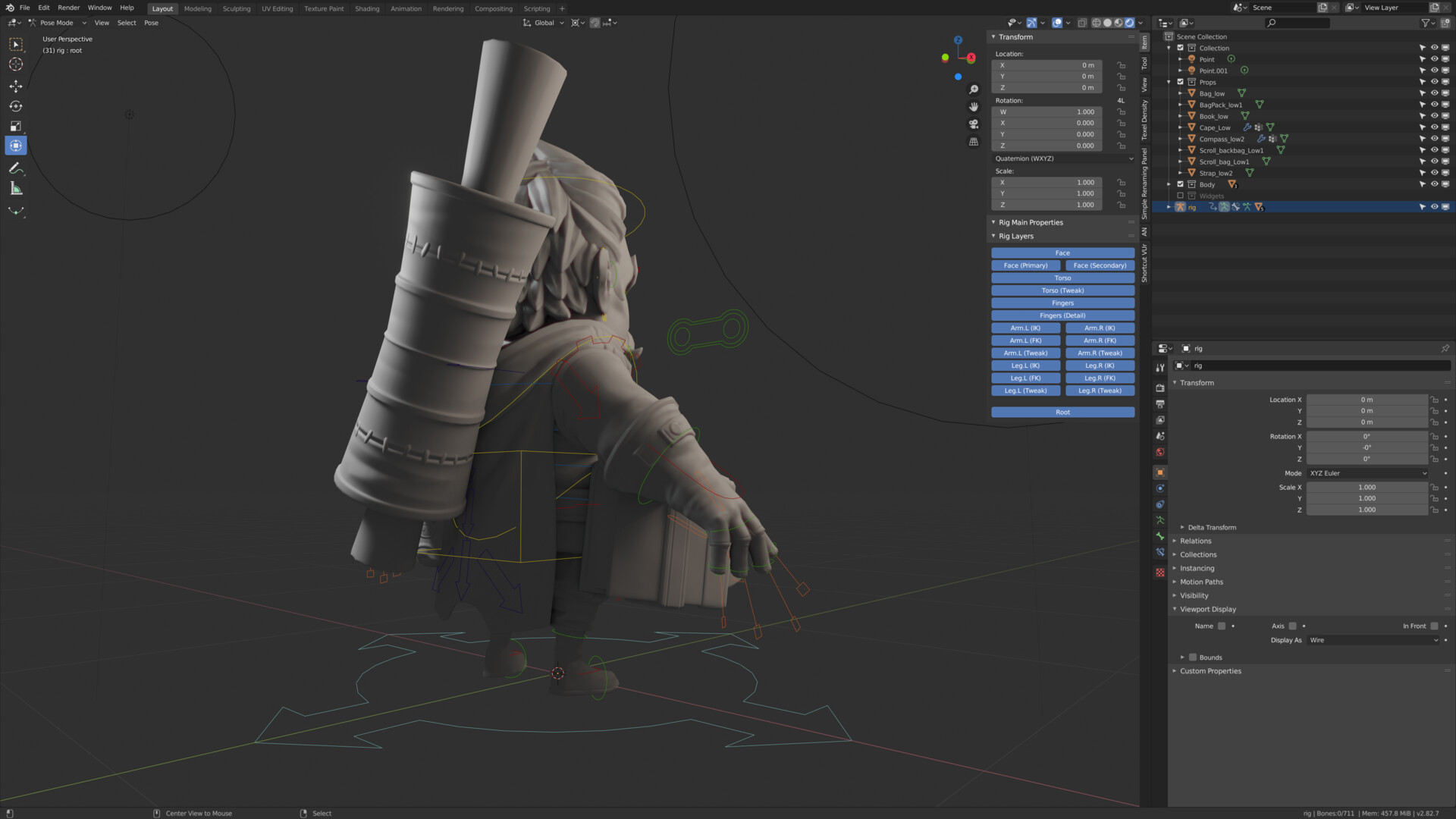 Wing fox - 3D Stylized Character Archaeologist: ZBrush-Maya Workflow