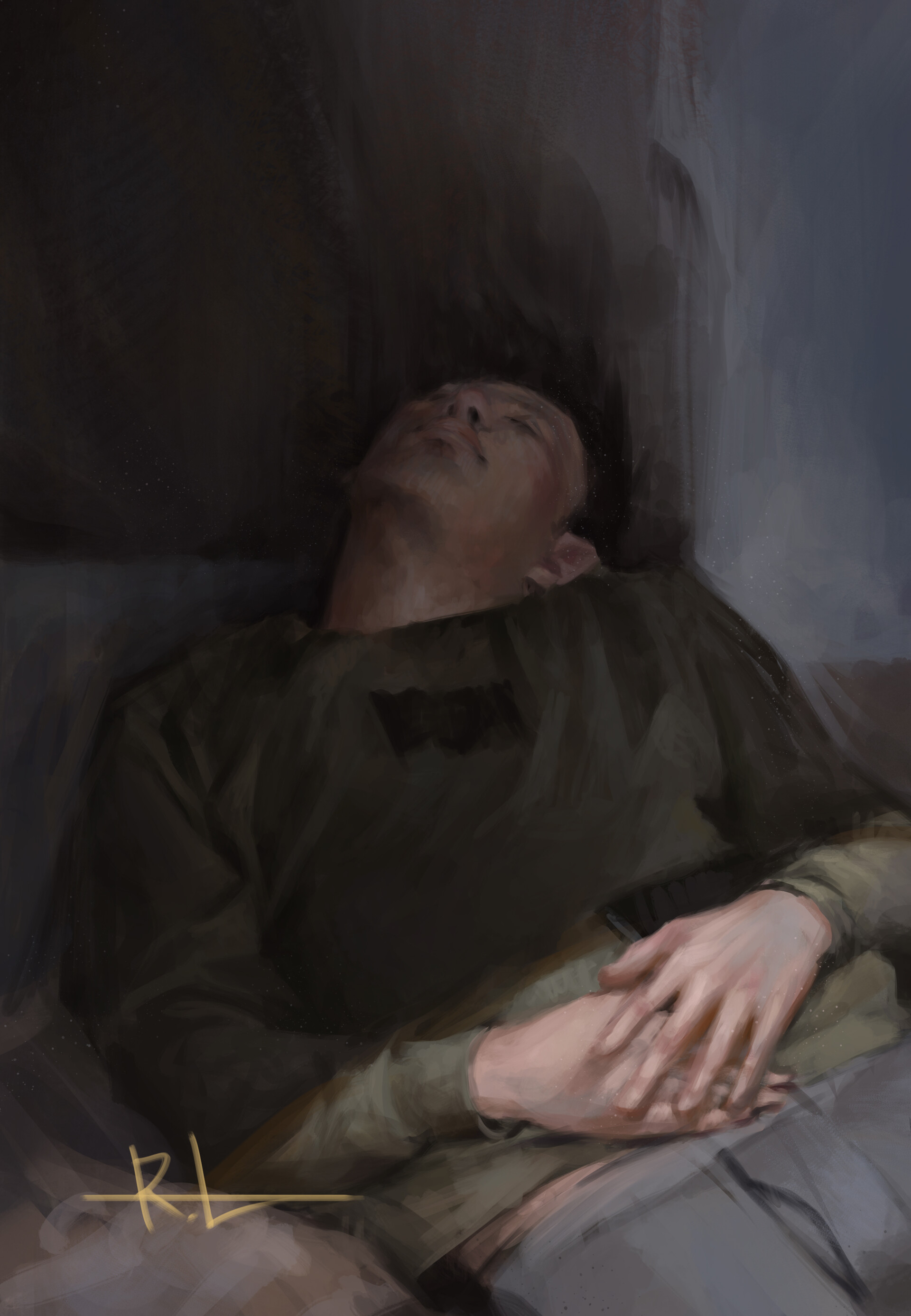 ArtStation - 打盹儿的室友 sleeping roommate