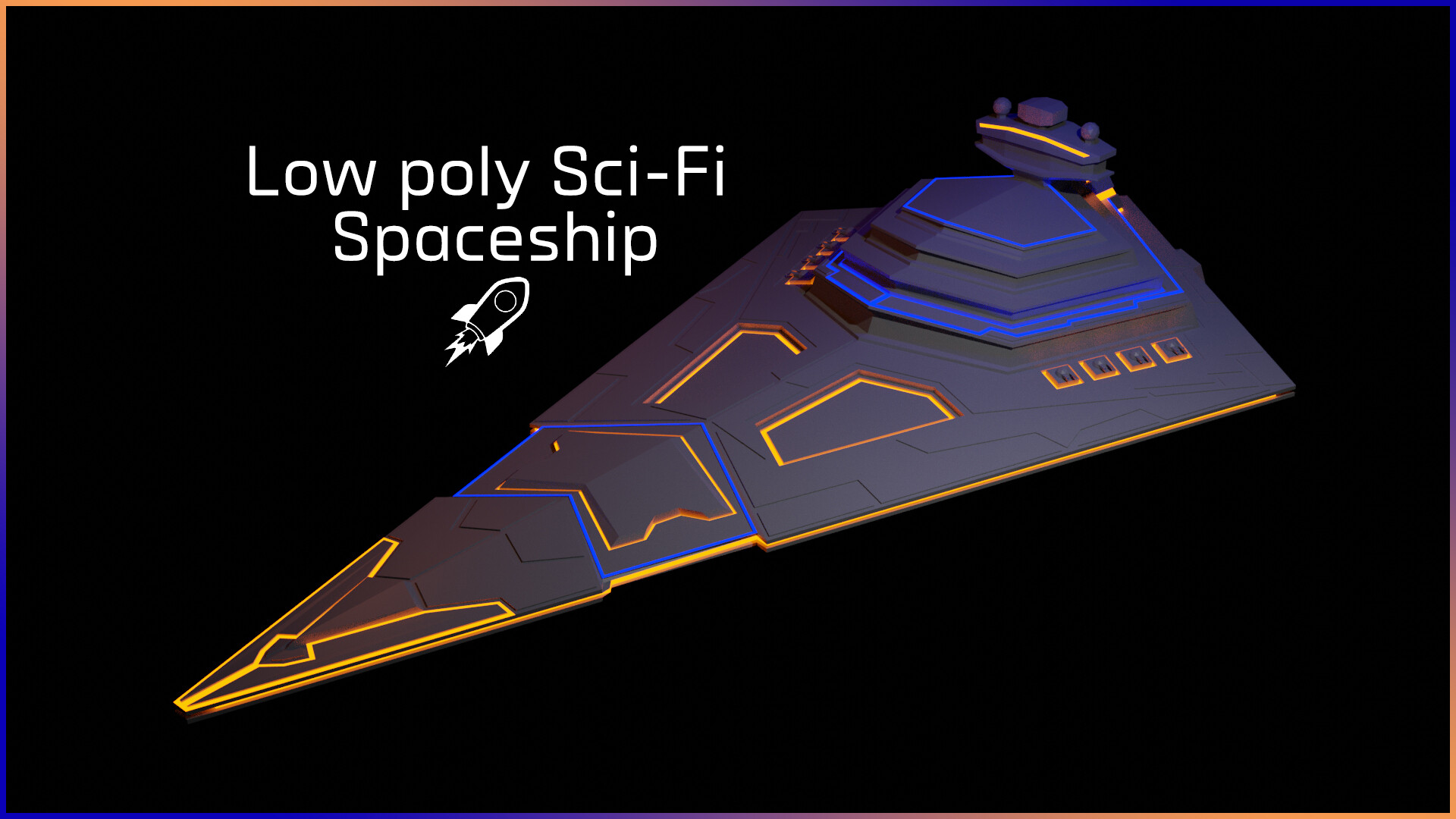 ArtStation - Lowpoly Sci-Fi Spaceship