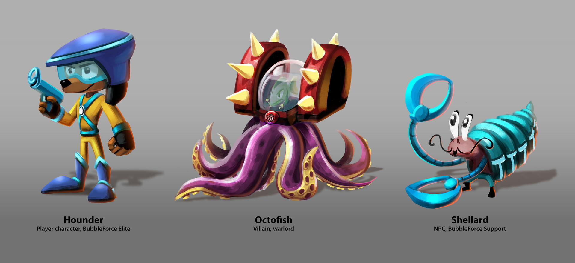 Jemima Loke - BubbleForce: Character designs