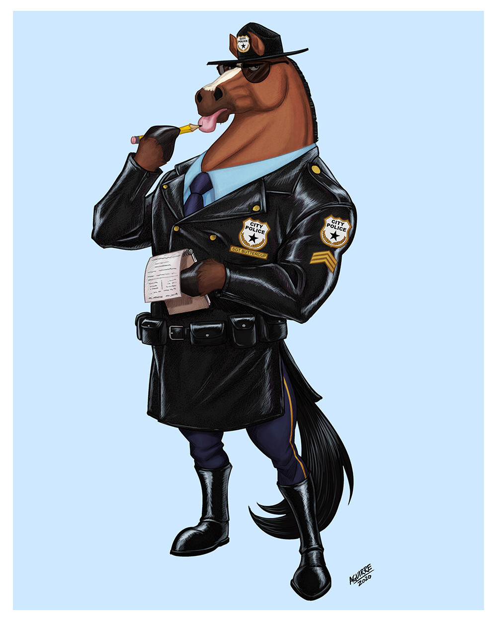 how to draw an anthro horse