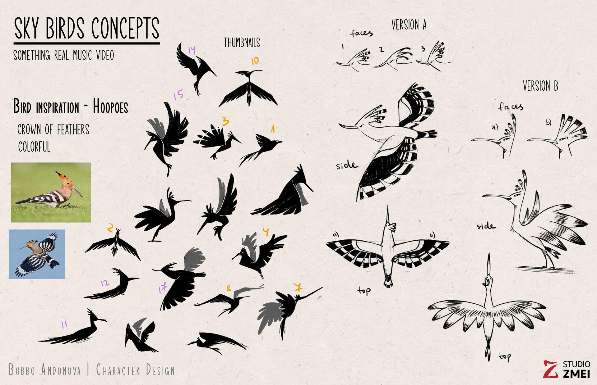 Bobbo Andonova - Hoopoe bird - Concept design