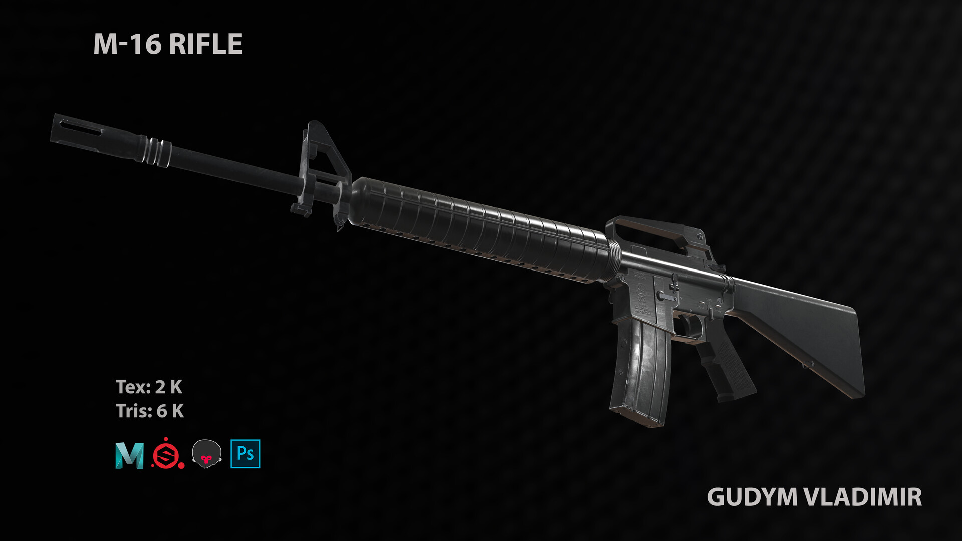 ArtStation - M16 rifle, Vladimir Gudym