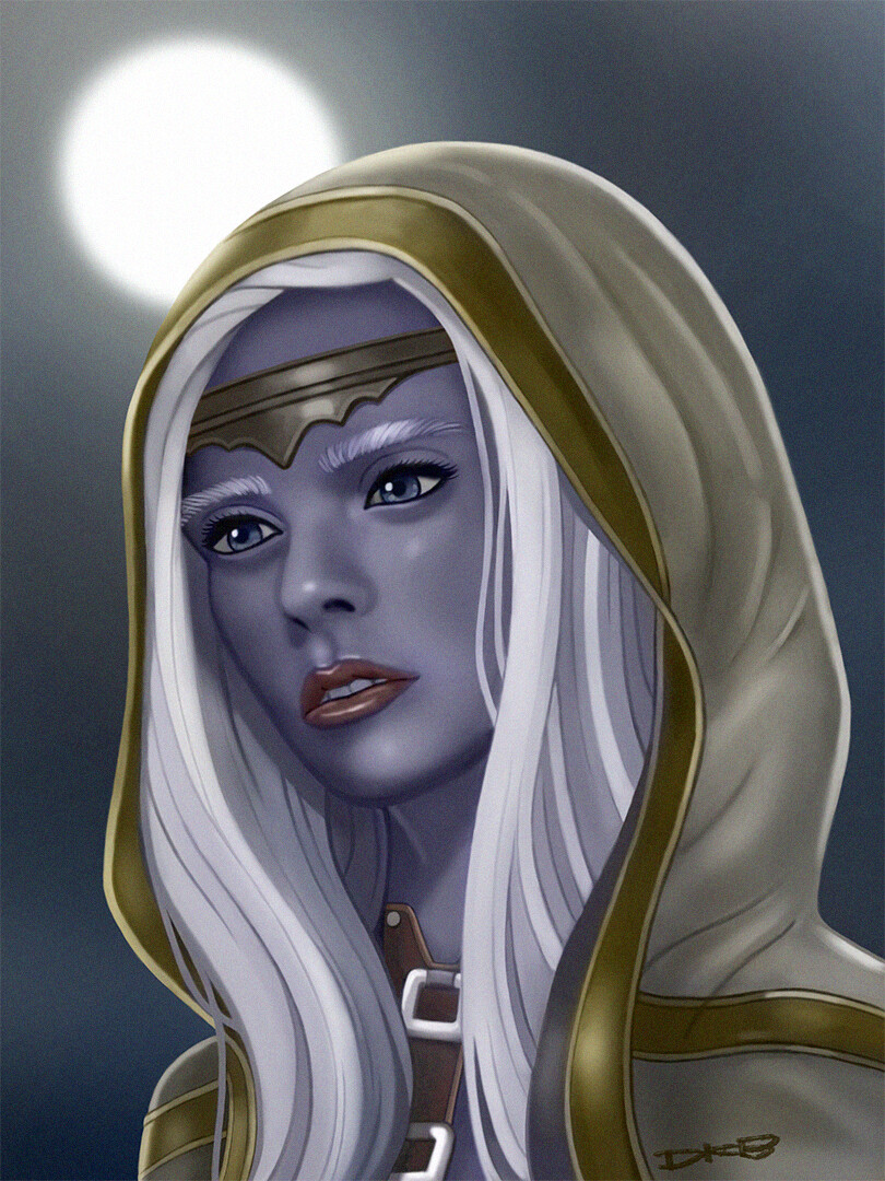ArtStation - Dark elf Viconia Devir - Baldur's Gate 2