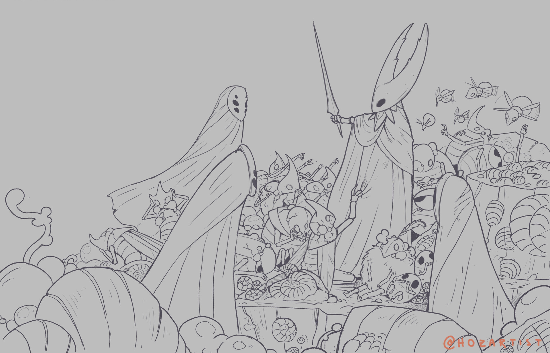 coloring pages hollow knight