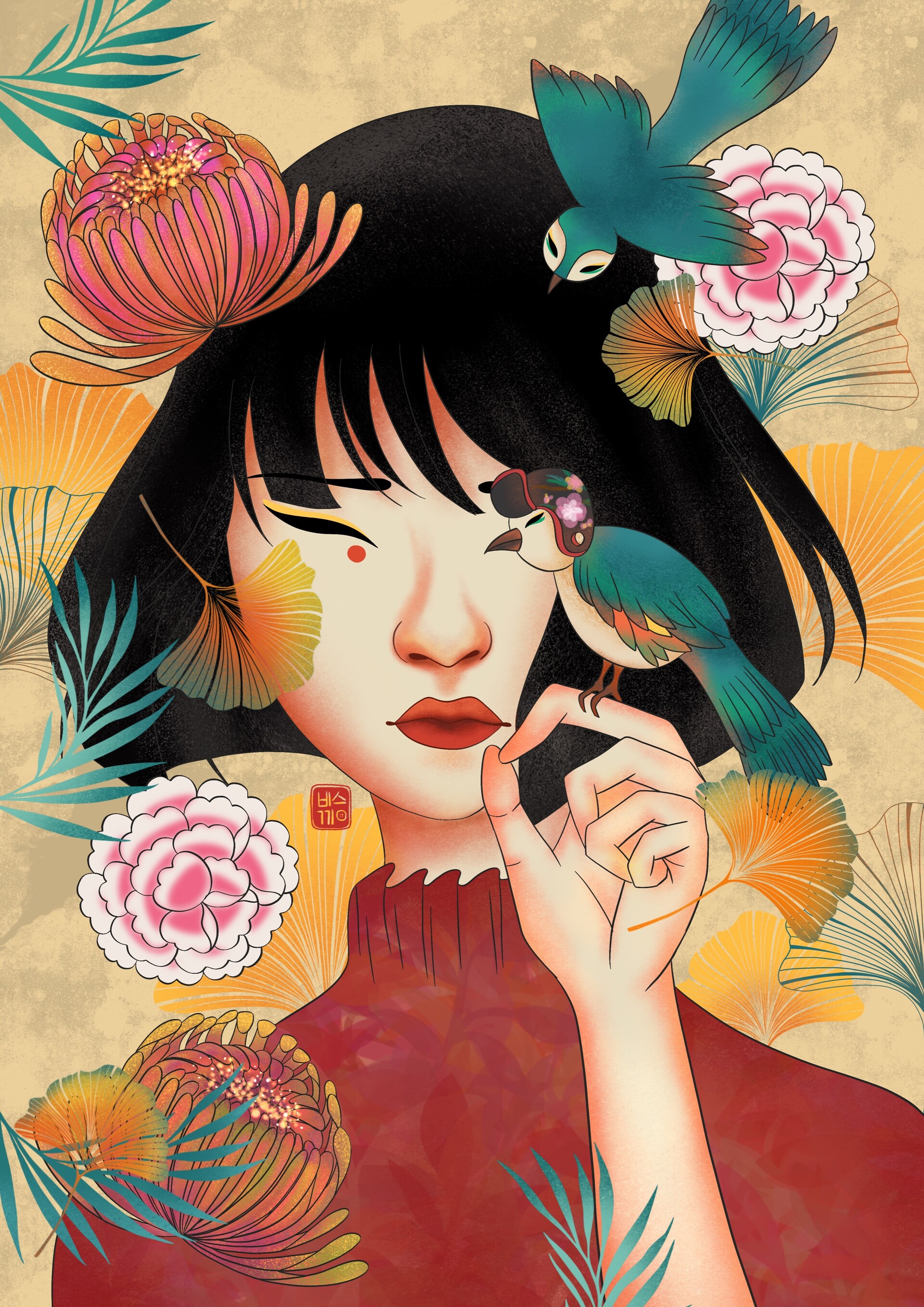 ArtStation - The Birds in the Fall