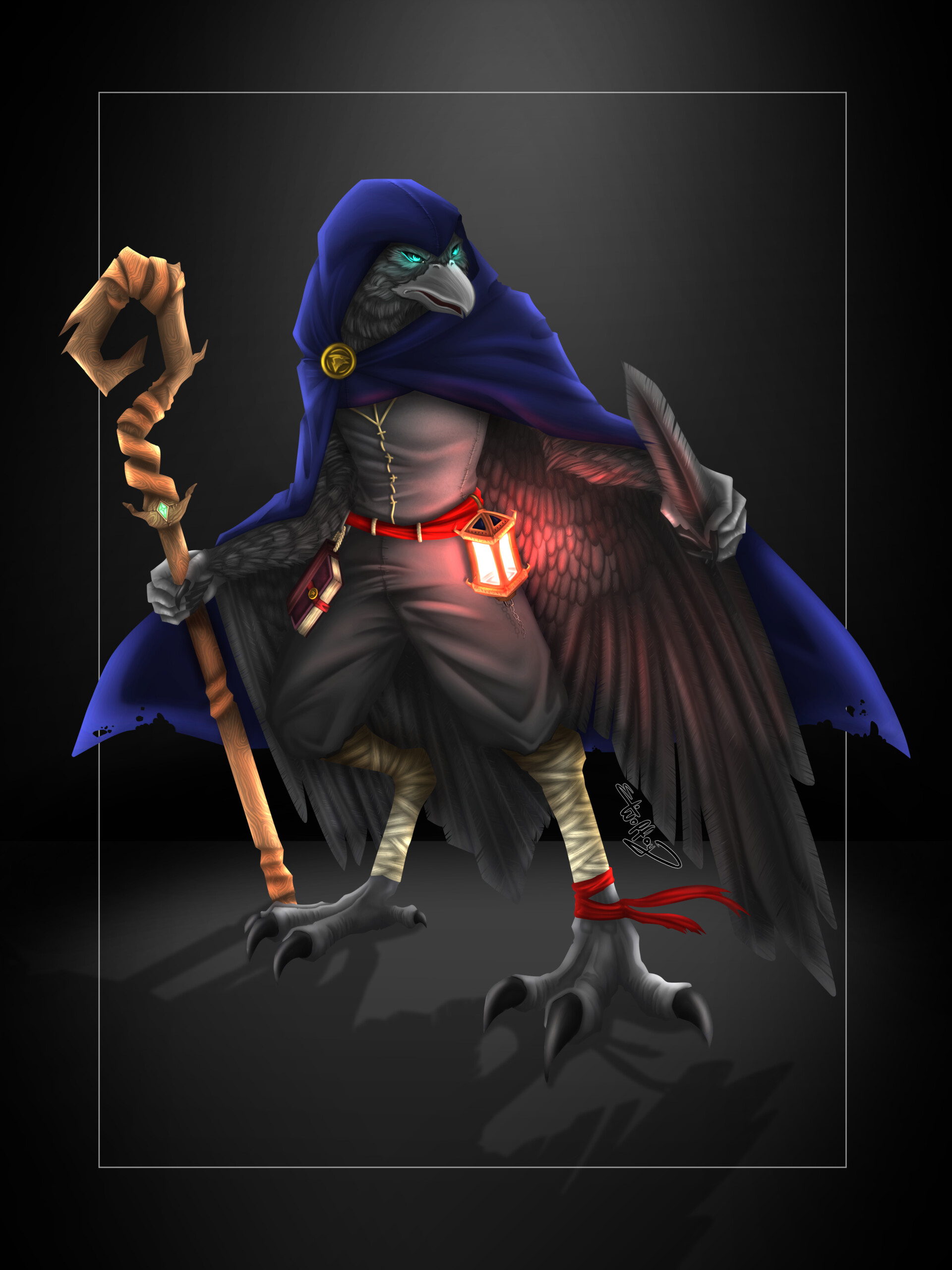 ArtStation - kenku DnD character