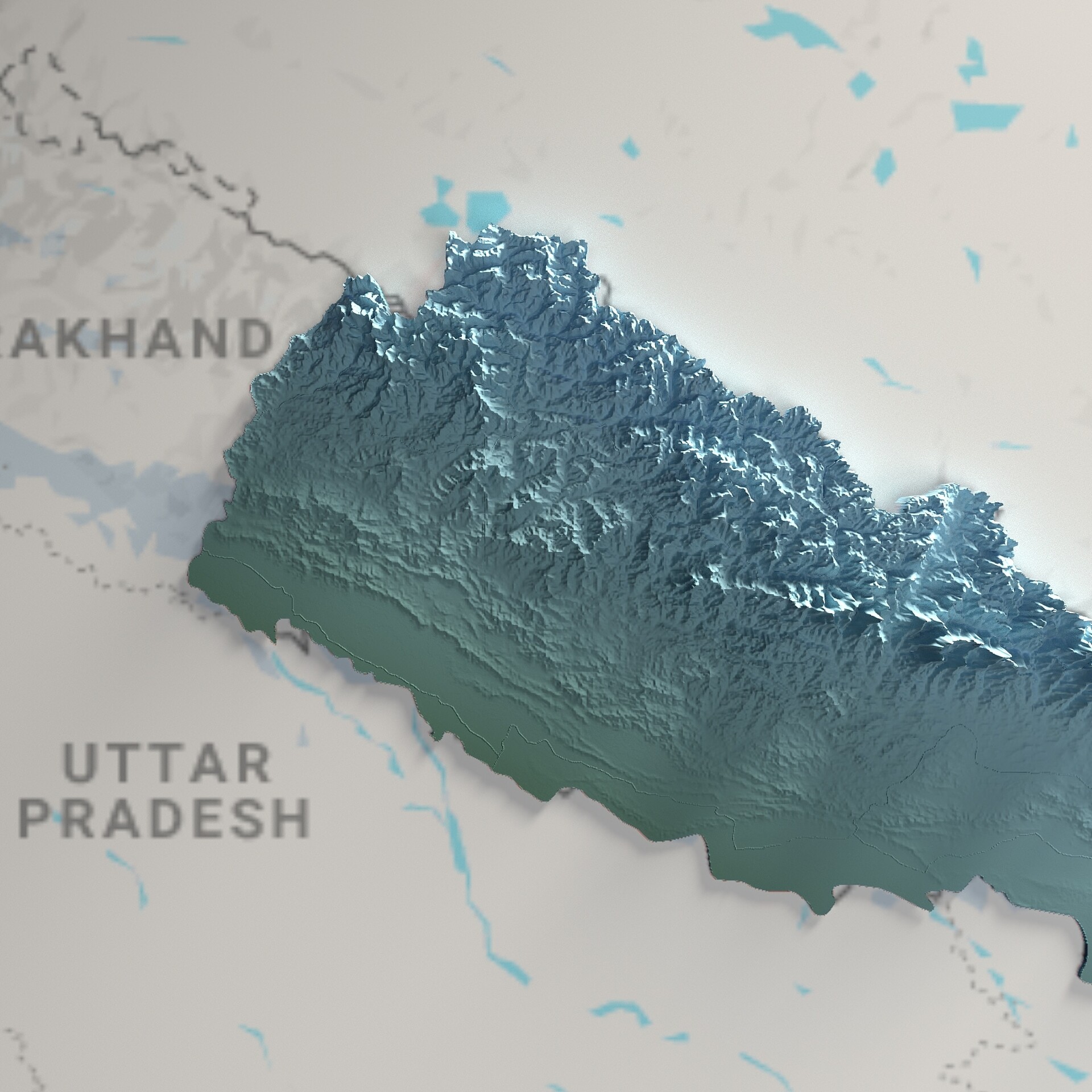 Nepal Elevation Map